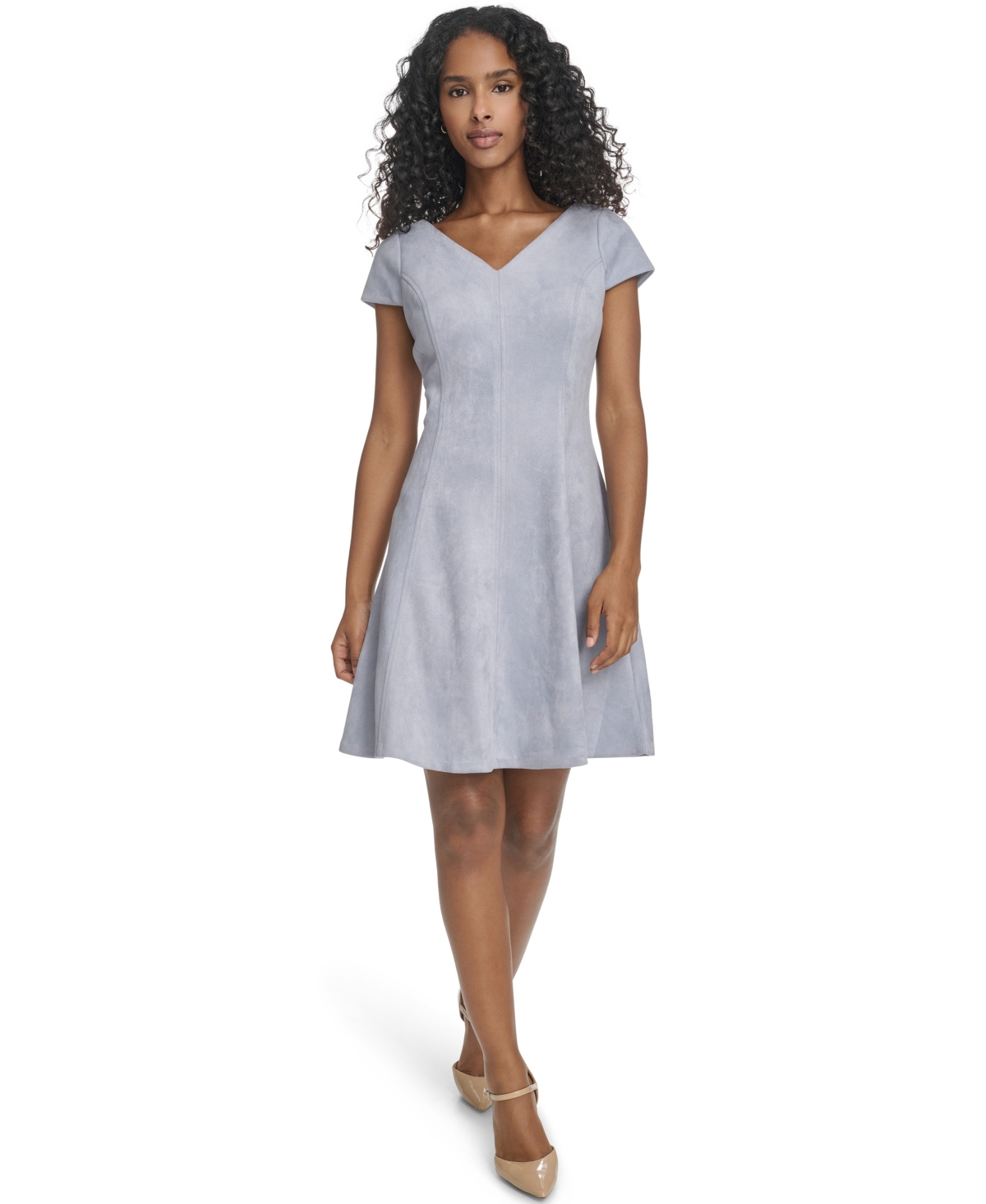 Click here for Calvin Klein Womens V-Neck Dress - Slate prices
