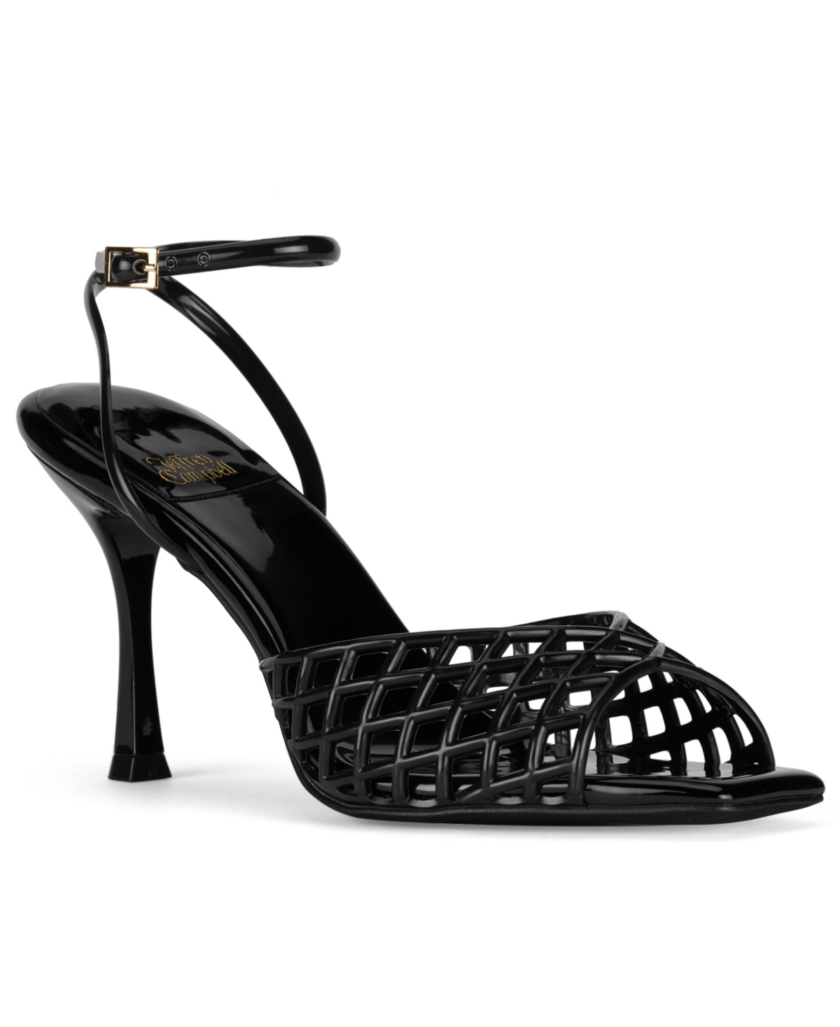 Click here for Jeffrey Campbell Womens Lattix Caged Jelly Mid-Hee... prices