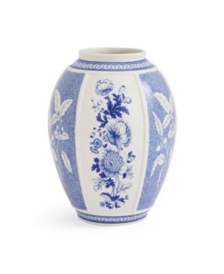 Spode Blue Italian Flowers 10" Vase - Macy's