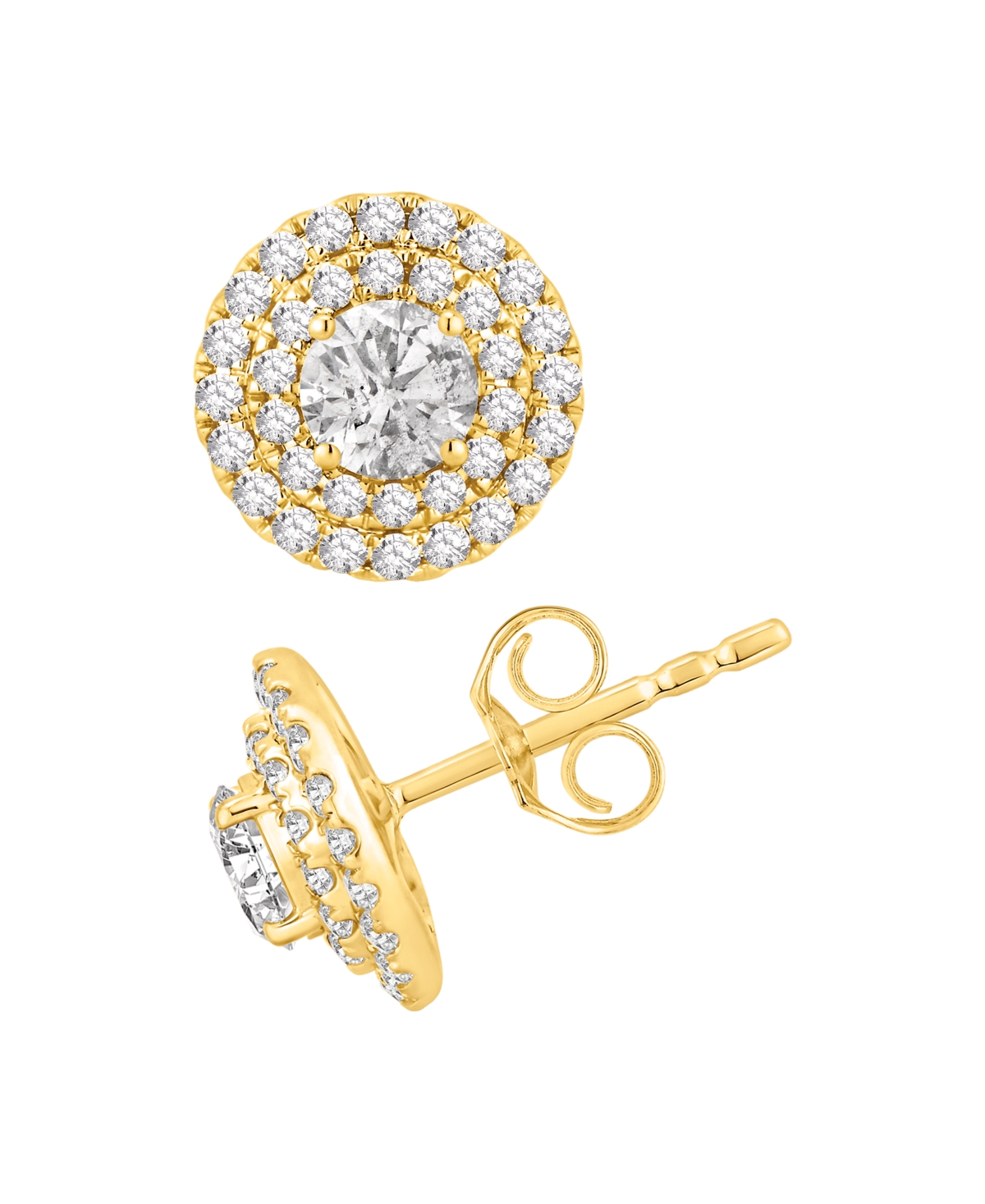 Click here for Macys Diamond Halo Stud Earrings (1-1/3 ct. t.w.)... prices