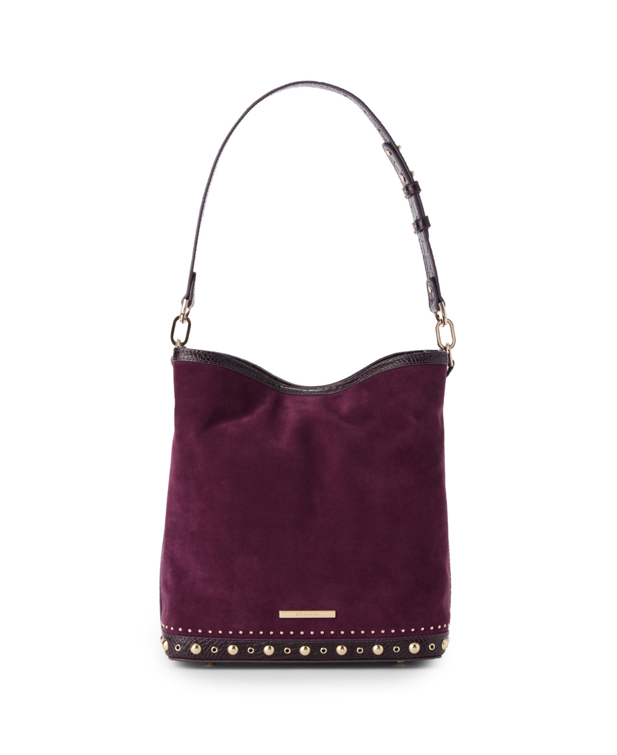 Click here for Brahmin Celina Small Bucket Bag - Heroic Purple Gl... prices