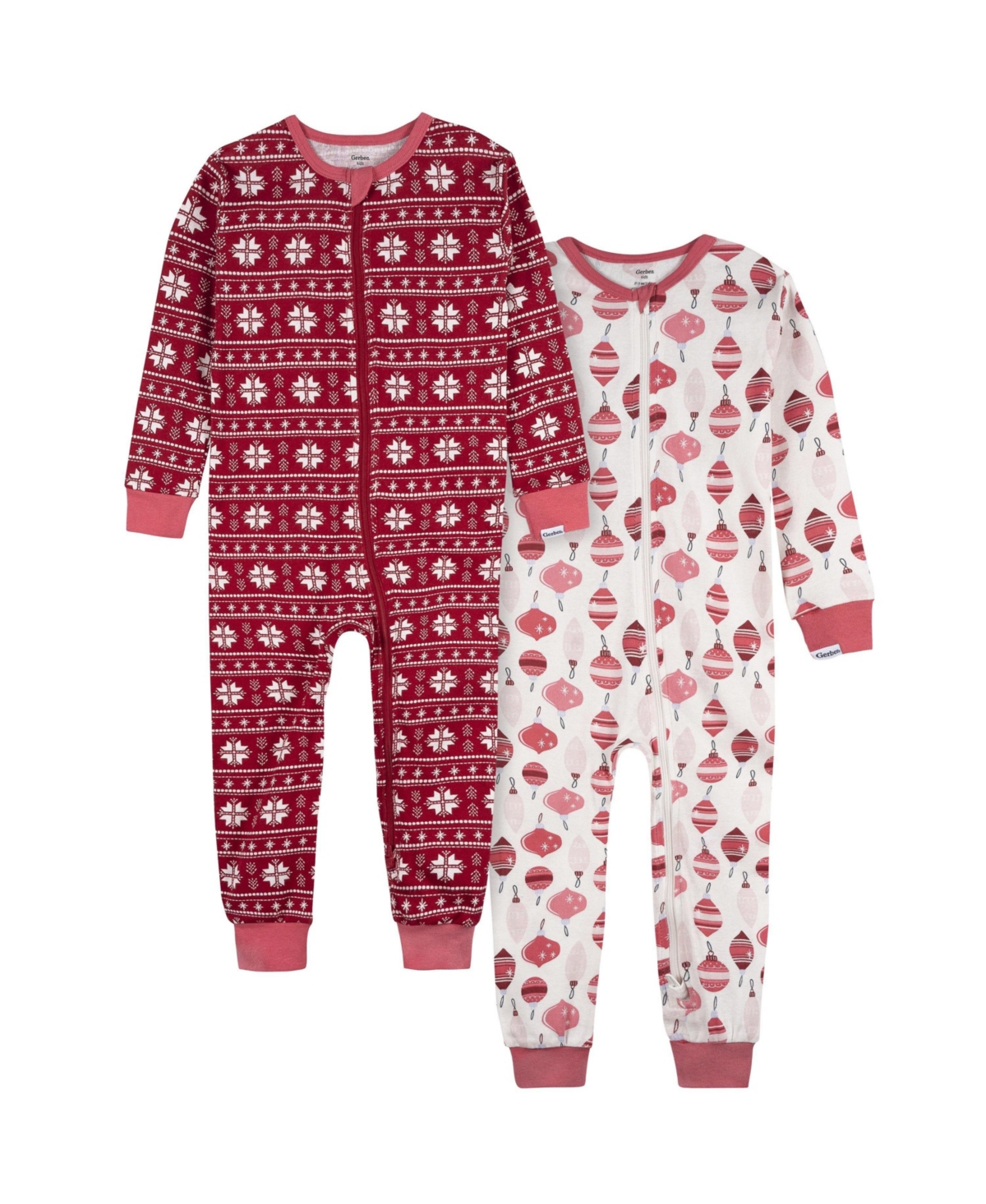 Click here for Gerber Baby Girls 2-Pack Snug Fitting Footless Paj... prices