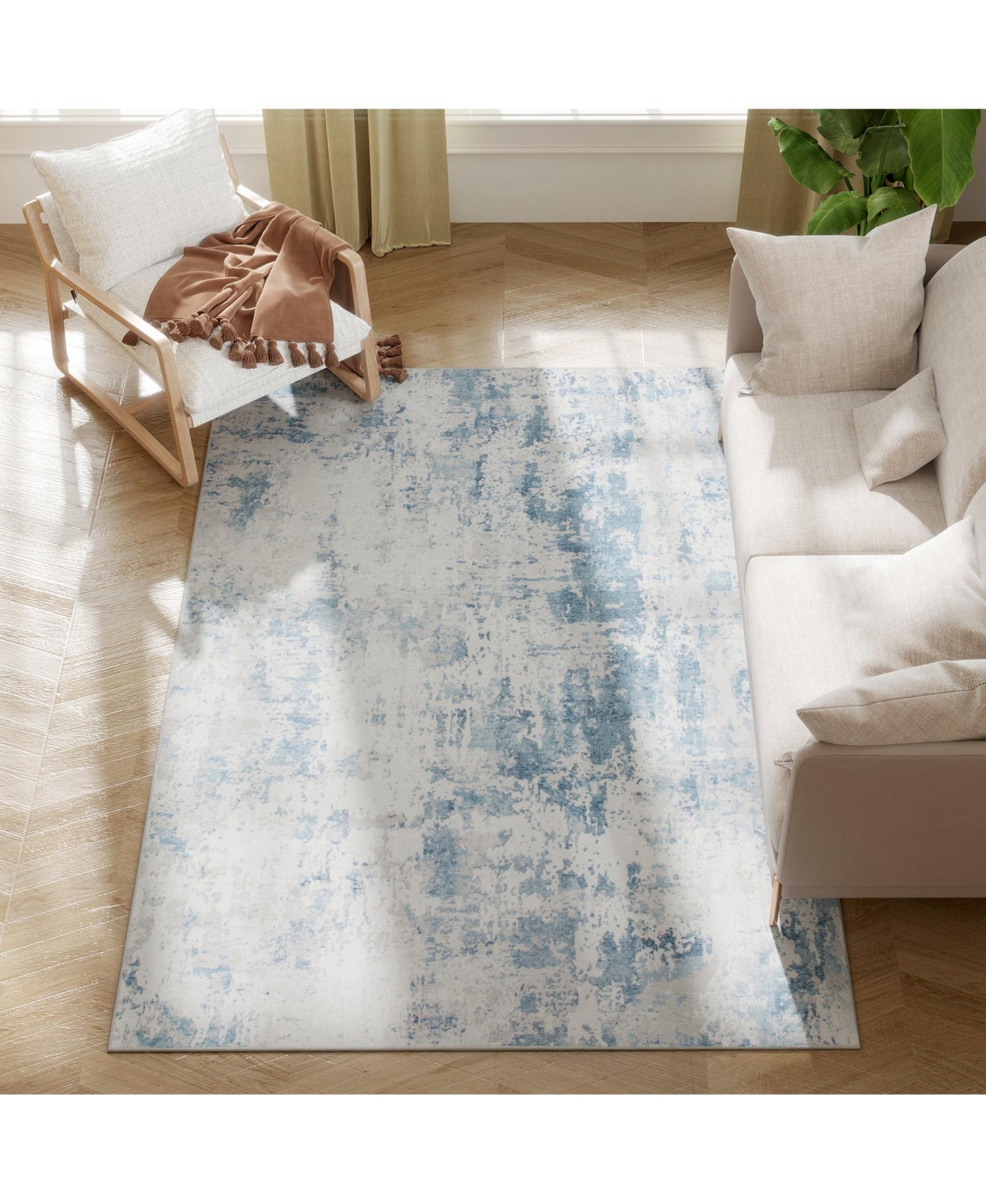 Click here for Homcom Area Rug 4x6  Non-Slip Machine Washable Rug... prices