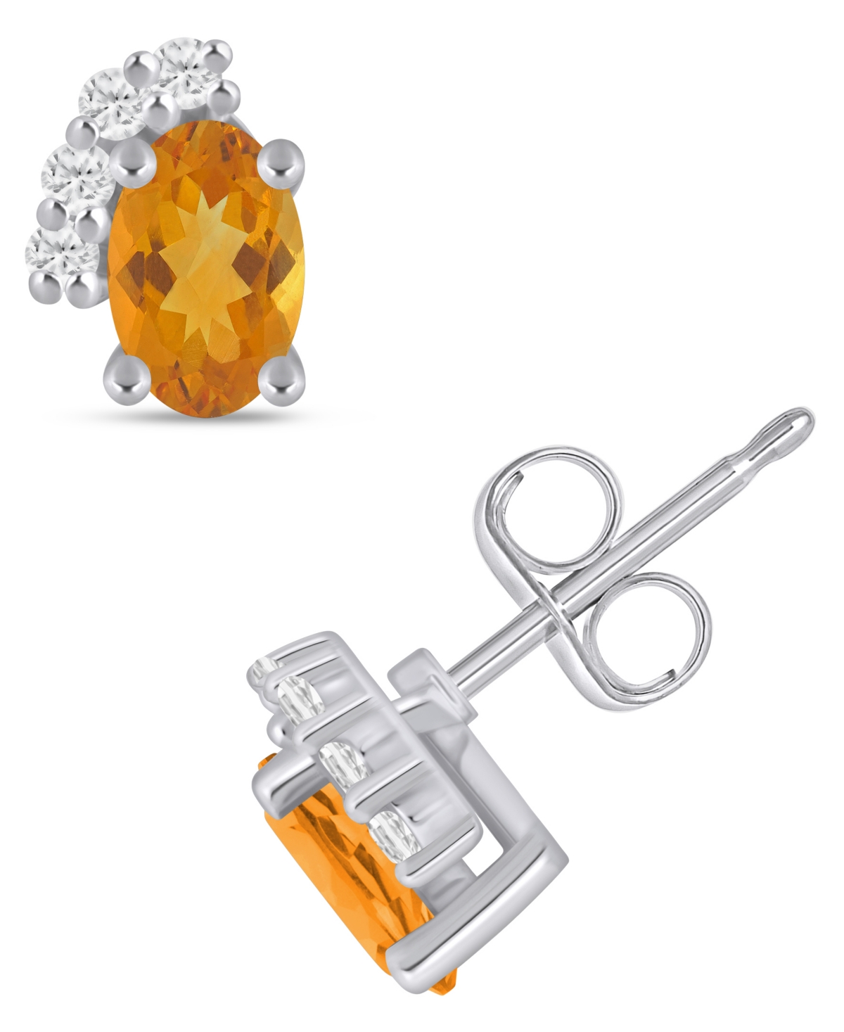Click here for Macys Gemstone and Diamond Earrings (1/10 ct. t.w.... prices