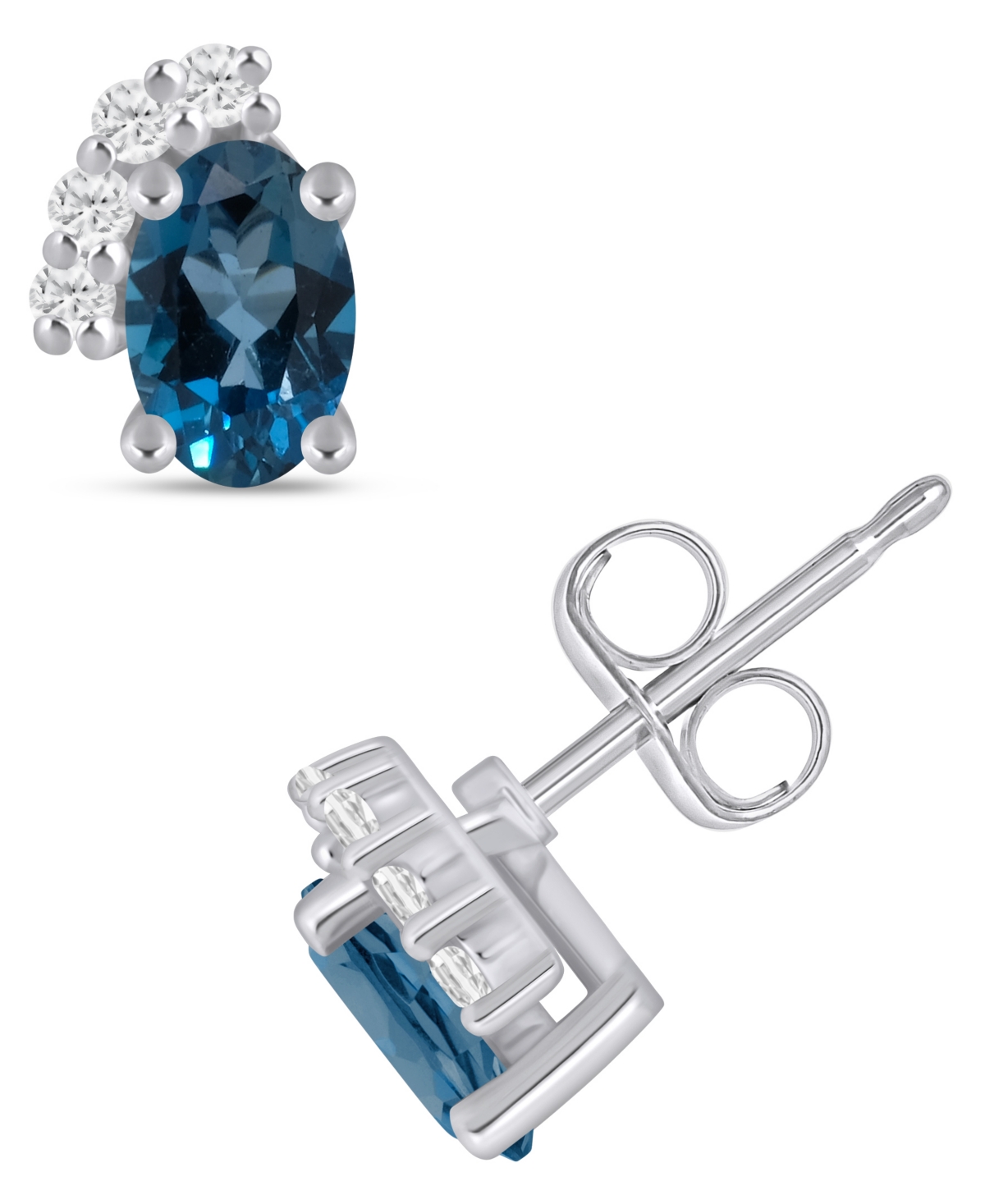 Click here for Macys Gemstone and Diamond Earrings (1/10 ct. t.w.... prices