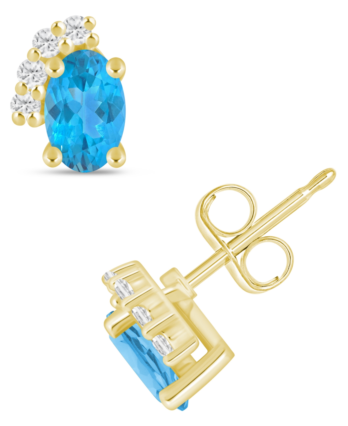 Click here for Macys Gemstone and Diamond Earrings (1/10 ct. t.w.... prices