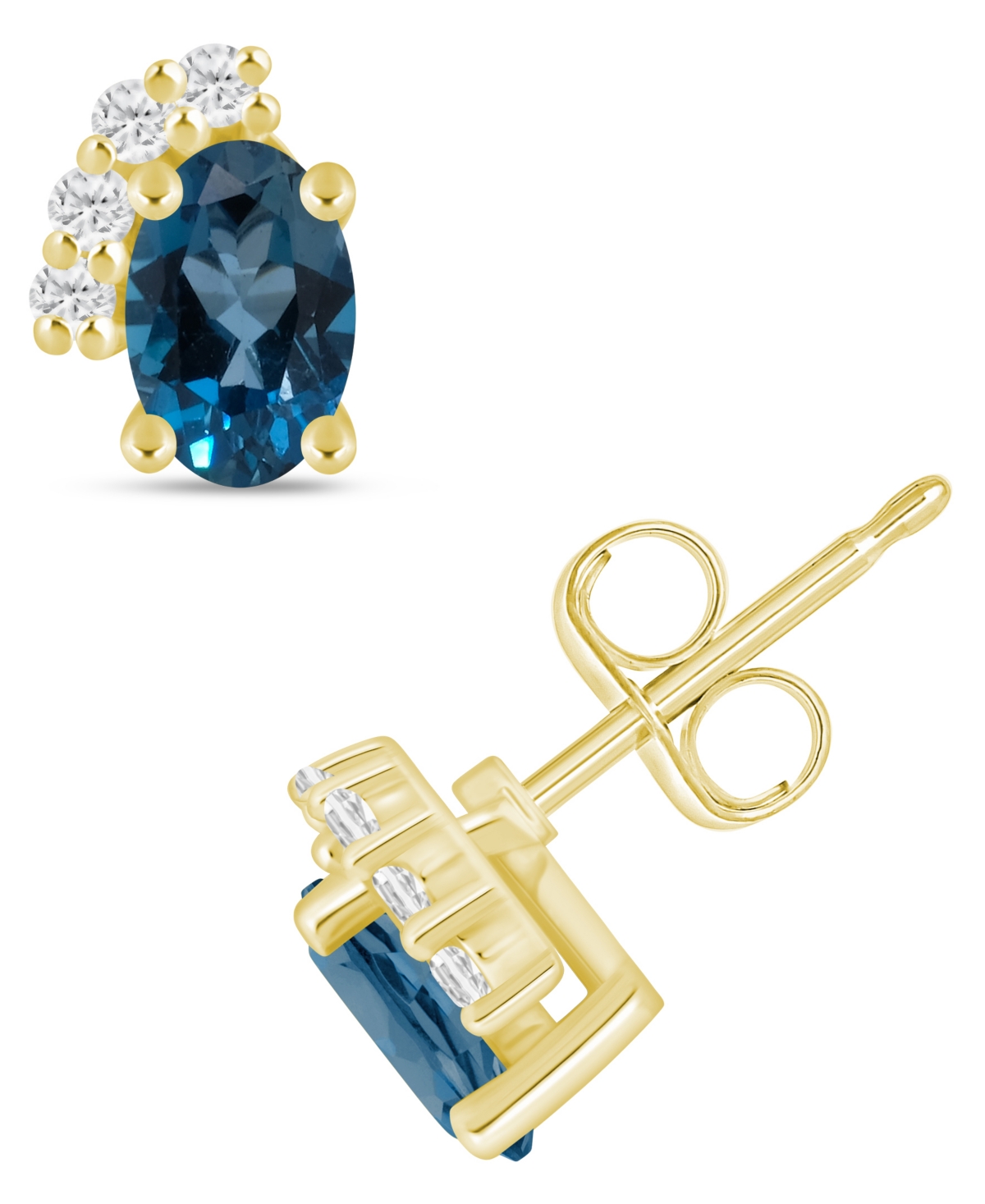 Click here for Macys Gemstone and Diamond Earrings (1/10 ct. t.w.... prices