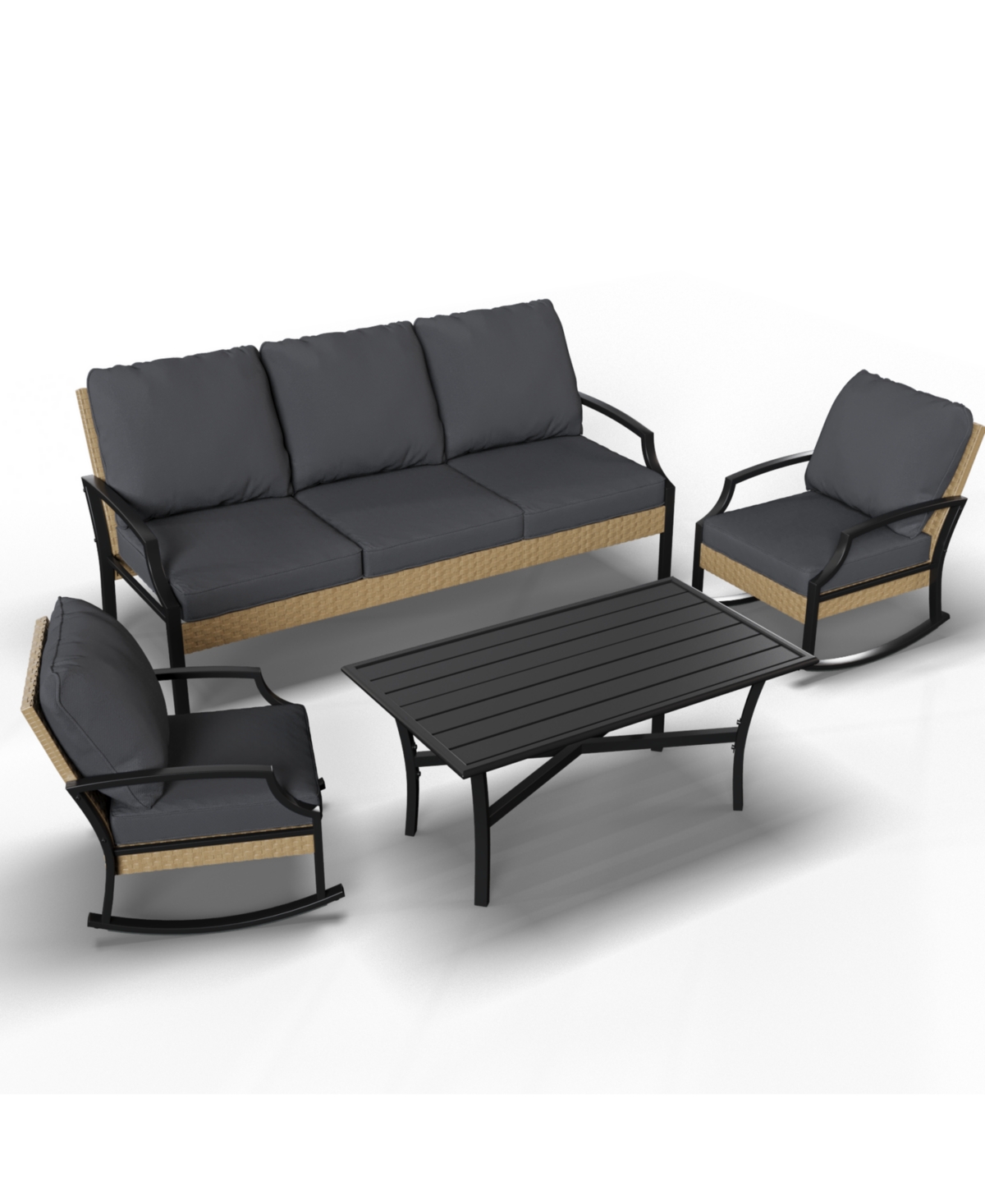Click here for Aecojoy Outdoor Patio Furniture Set with Rocking C... prices