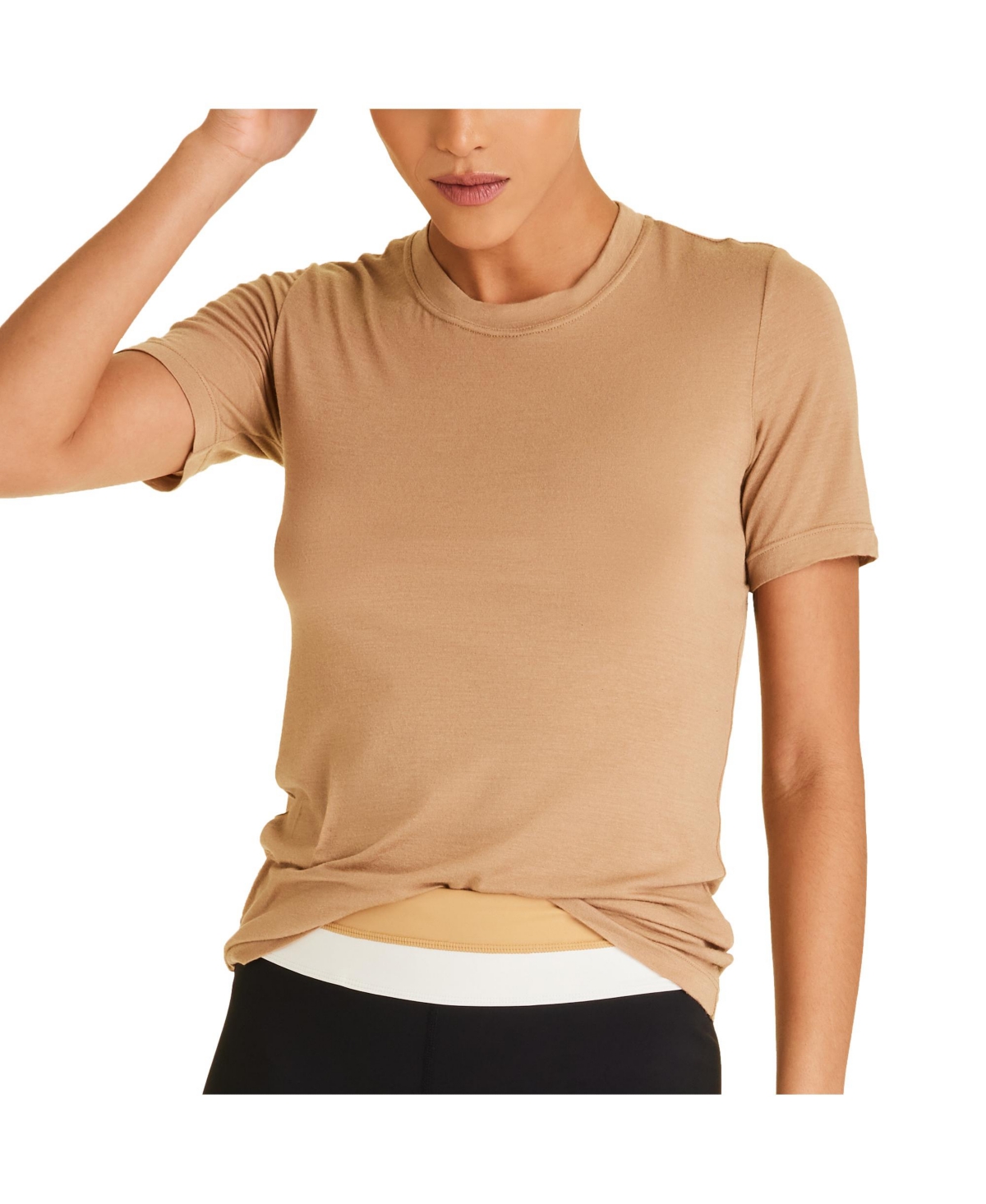 Click here for Alala Womens Adult Washable Cashmere Tee - Camel prices