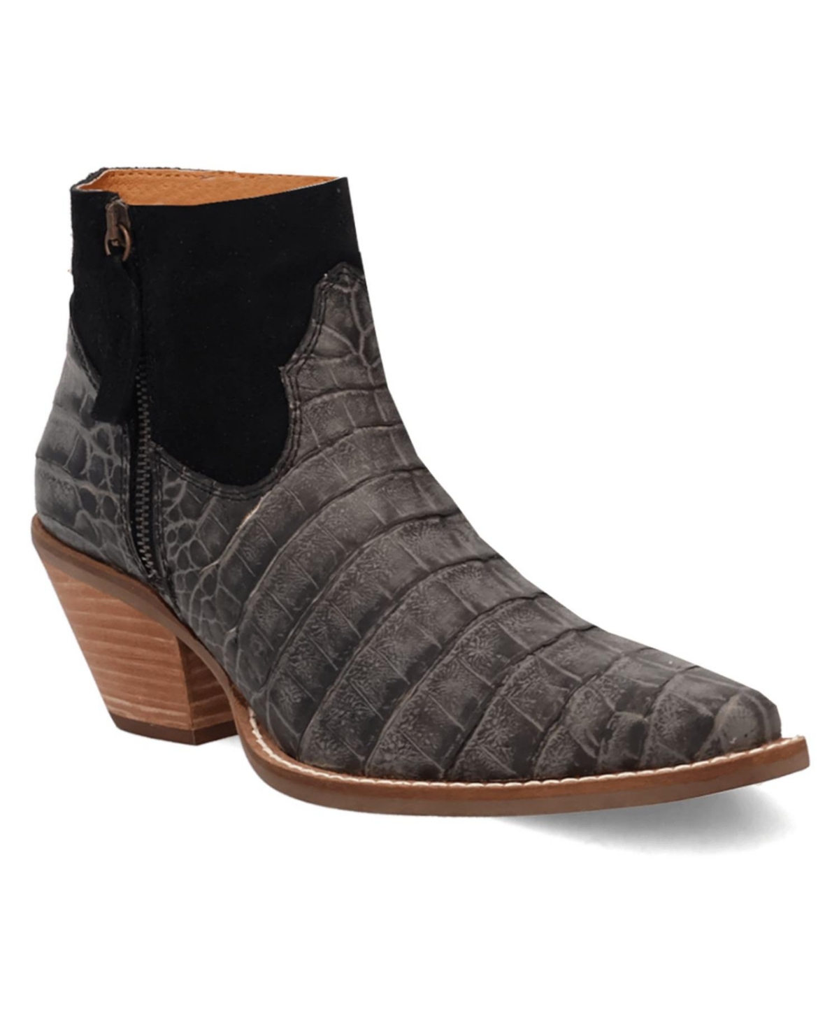 Click here for Dingo Womens Rickie Leather Bootie - Black prices