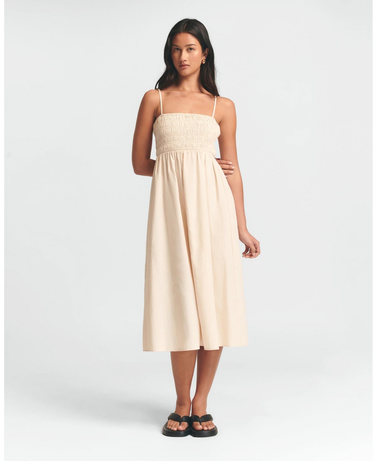Click here for St Mrlo Womens Lexie Midi Dress - Ecru prices