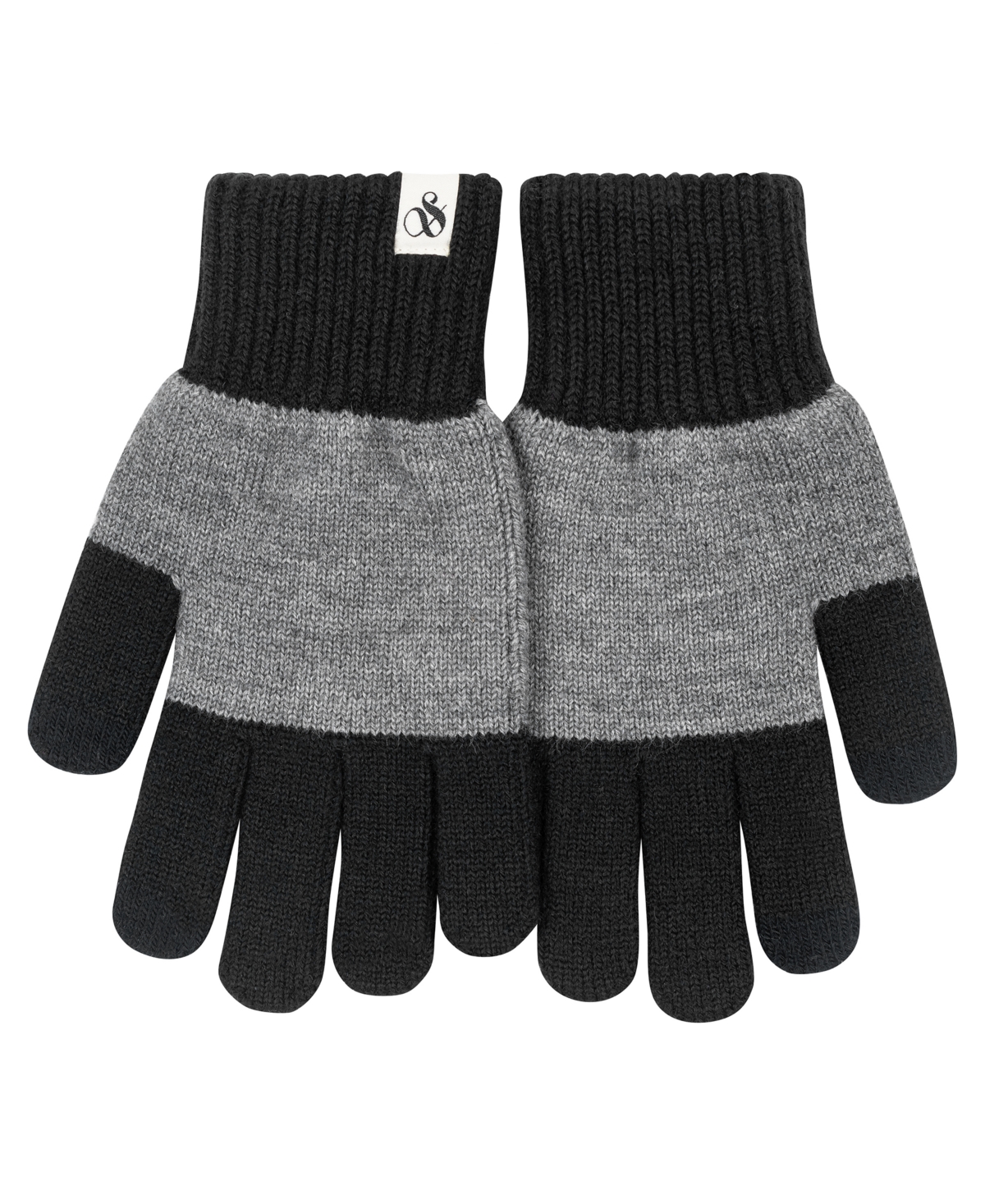 Click here for Scotch & Soda Mens Color Block Knit Gloves - Black prices