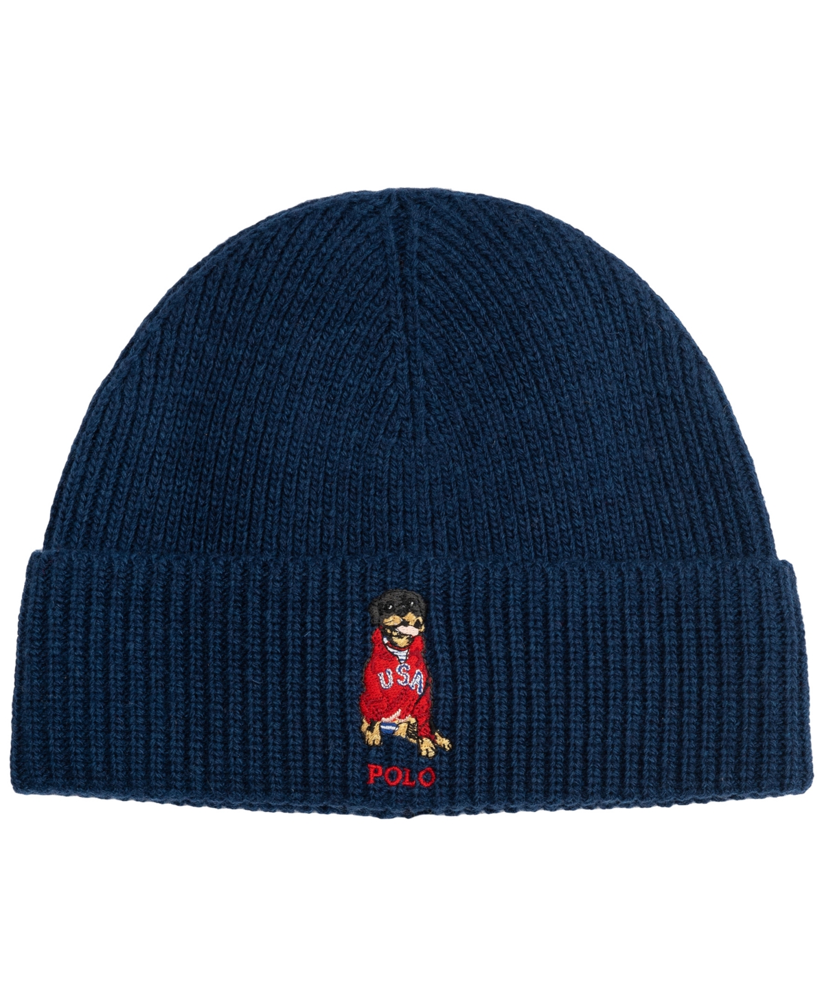Click here for Polo Ralph Lauren Mens Usa Dog Beanie - Blue prices