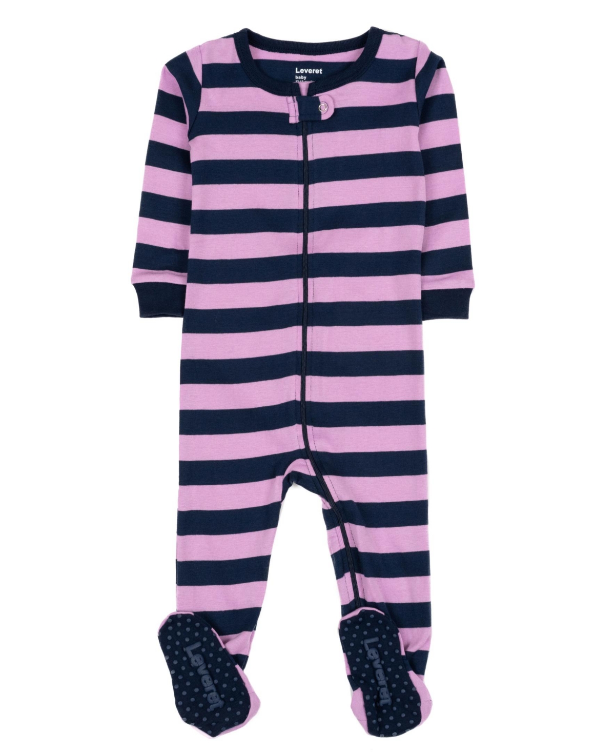 Click here for Leveret Baby Footed Cotton Striped Holiday Pajamas... prices