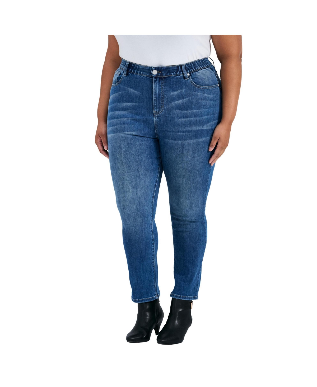 Click here for Avenue Womens Jena Skinny Jean - Mid wash prices