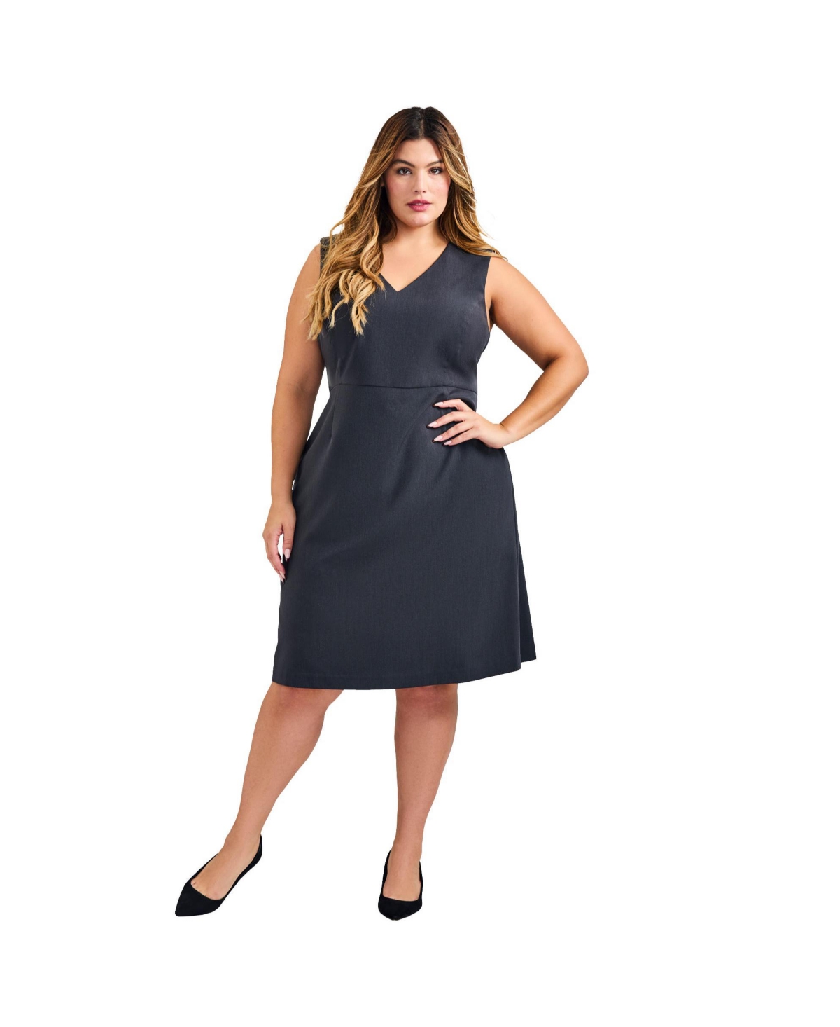 Click here for Avenue Womens Cool Hand Sleeveless Dress - Charcoa... prices