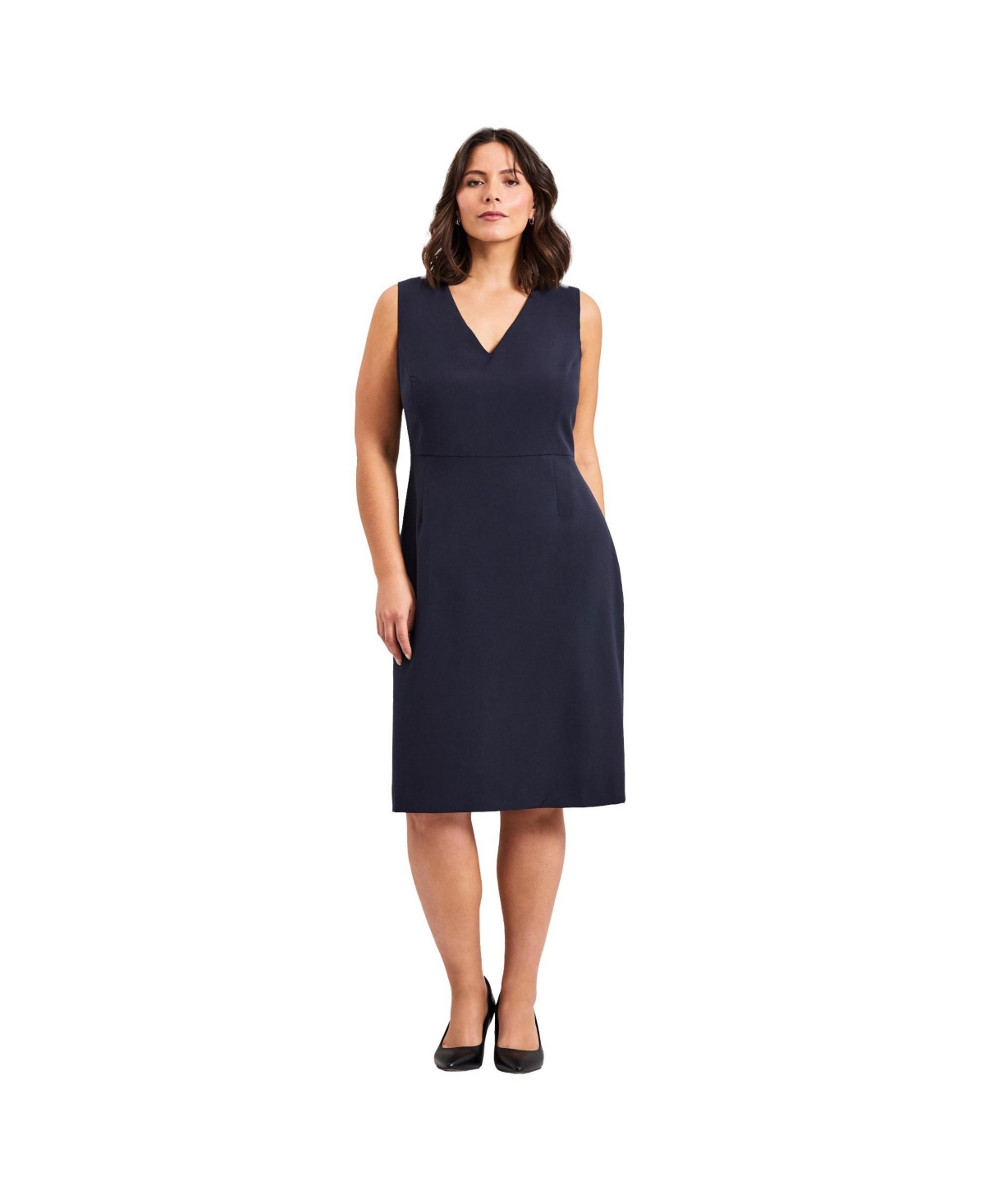 Click here for Avenue Womens Cool Hand Sleeveless Dress - Navy prices