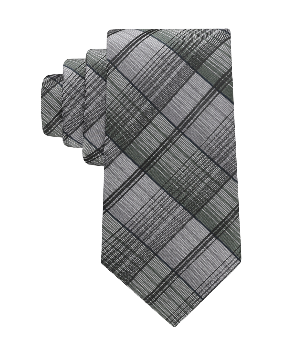 Click here for Calvin Klein Mens Leah Plaid Tie - Gray prices