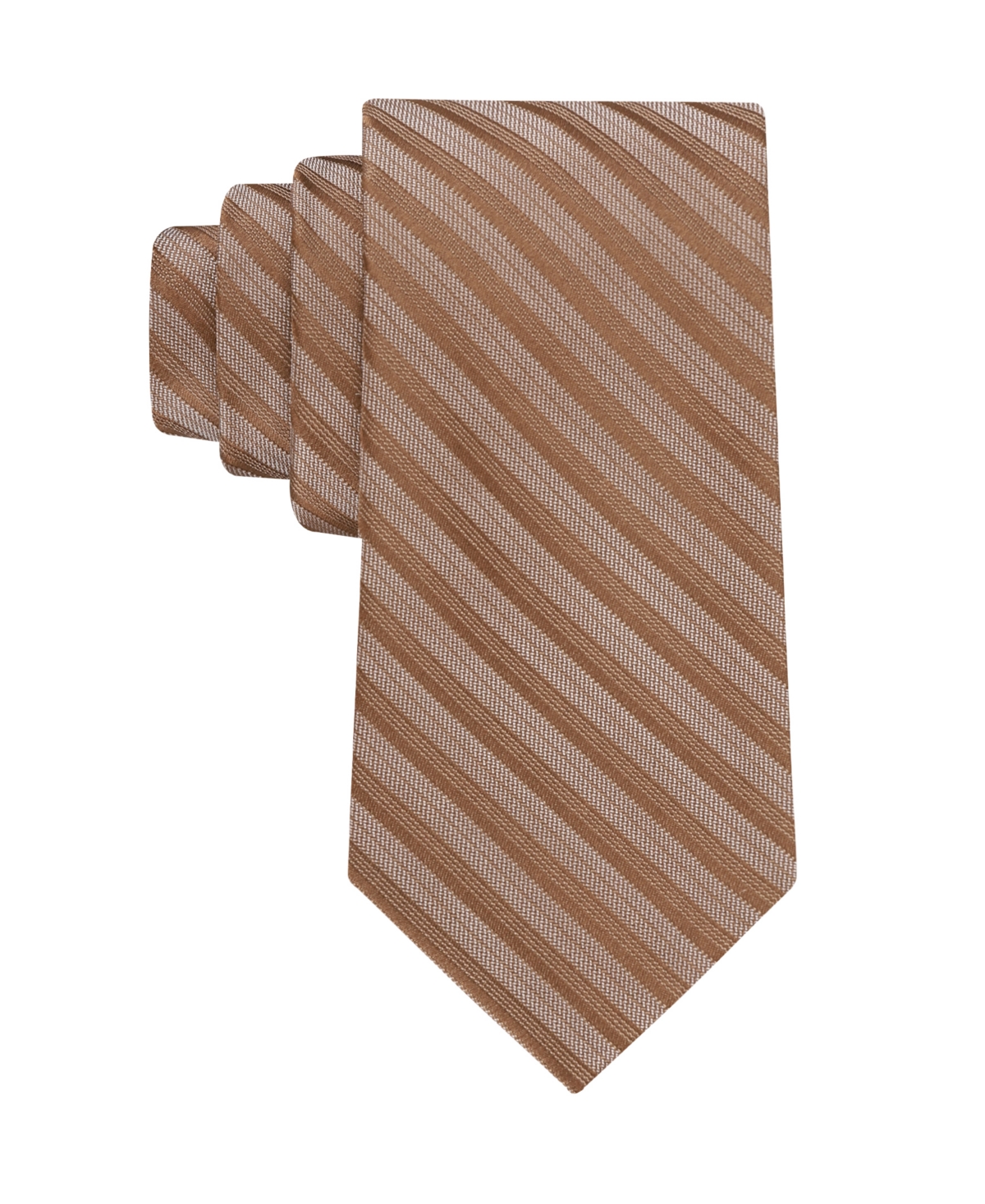 Click here for Calvin Klein Mens Margot Stripe Tie - Brown prices