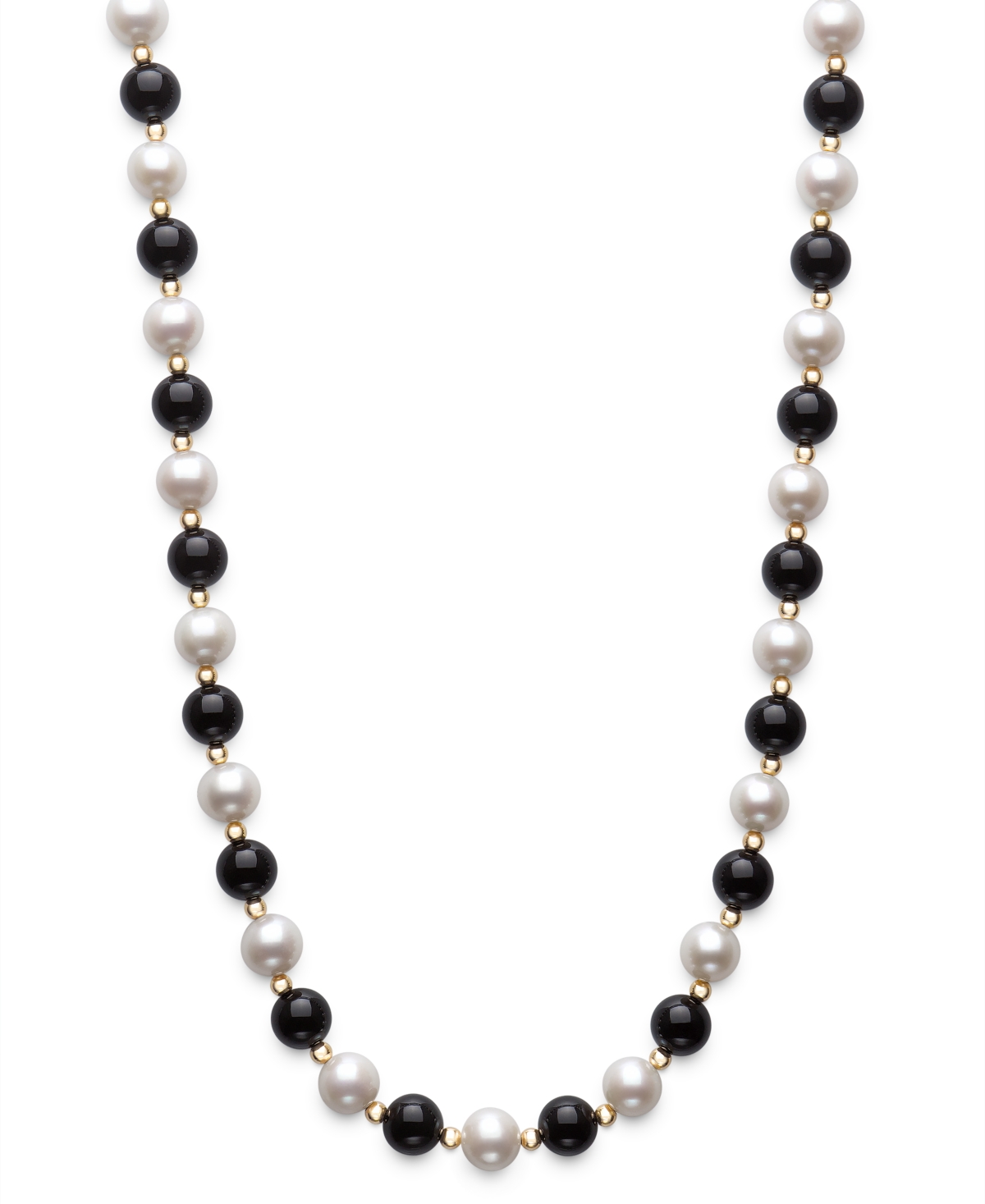 Click here for Macys Freshwater Pearl (7.5-8.5mm)  Black Onyx and... prices