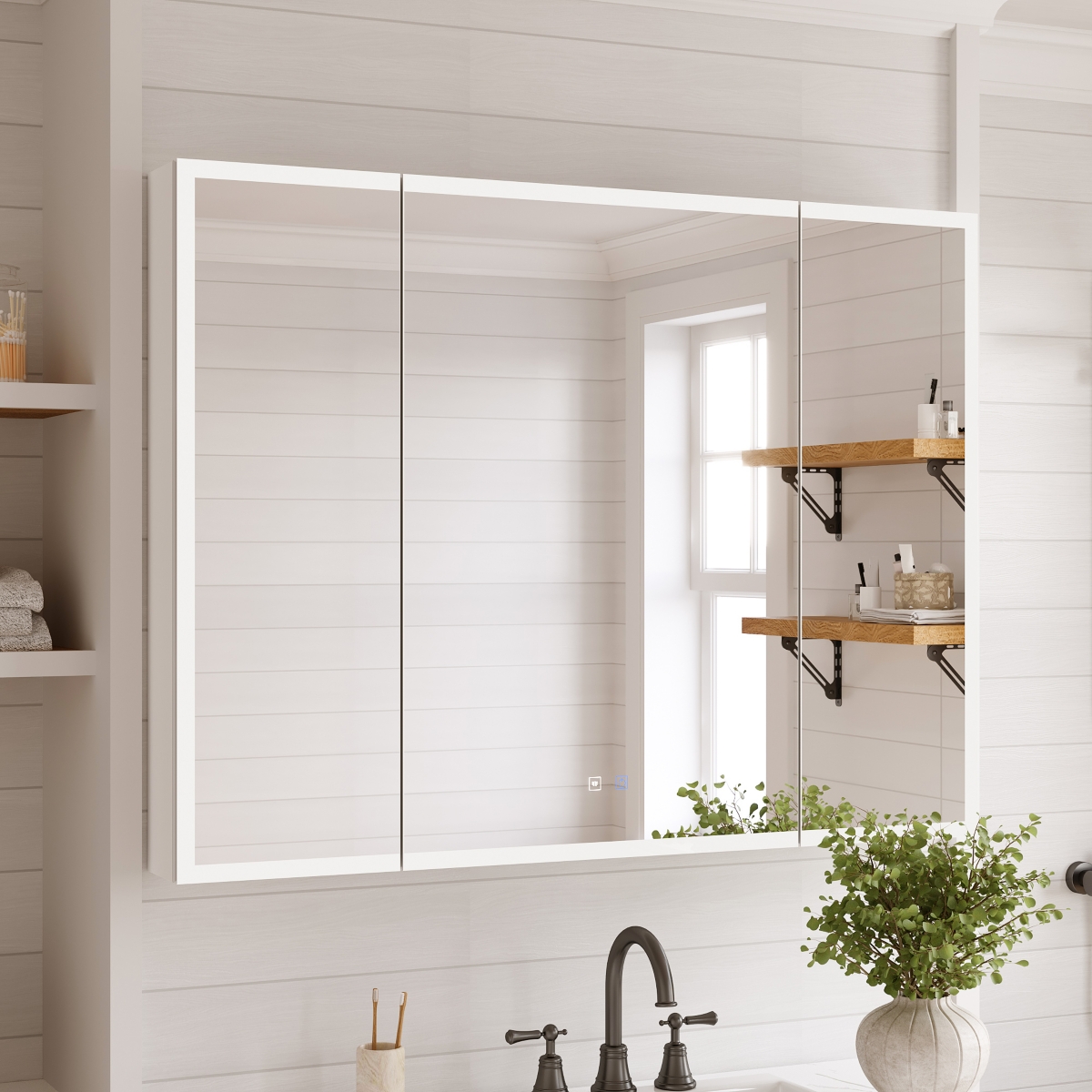 Click here for Bathroom Cabinet with Mirror Doors  Wall-Mounted M... prices