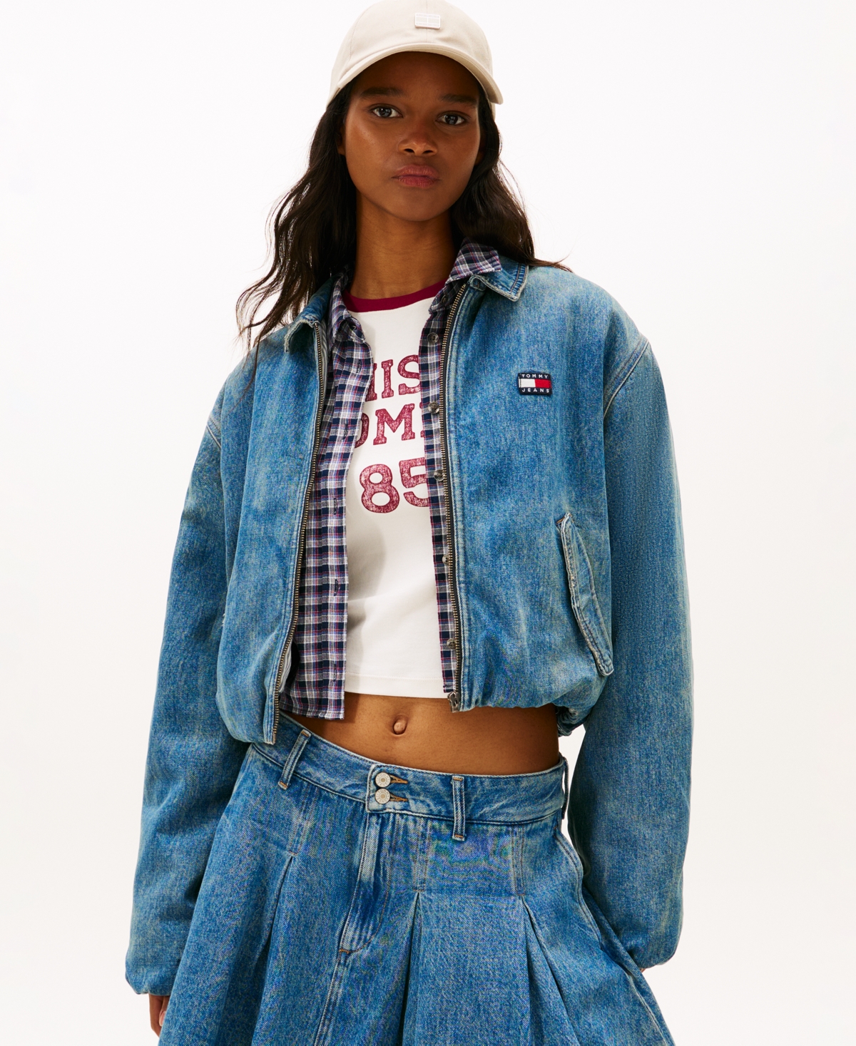 Click here for Tommy Jeans Womens Padded Harrington Jacket - Deni... prices