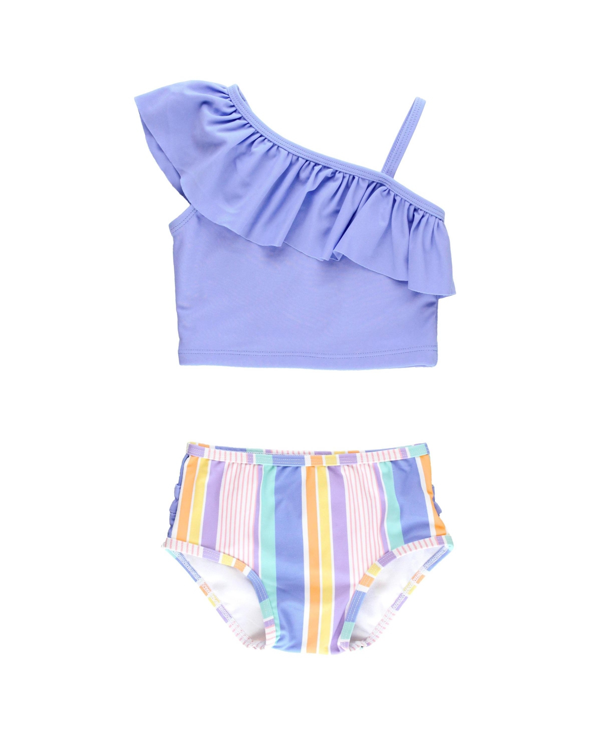 Click here for RuffleButts Baby Girls One Shoulder Ruffle Tankini... prices