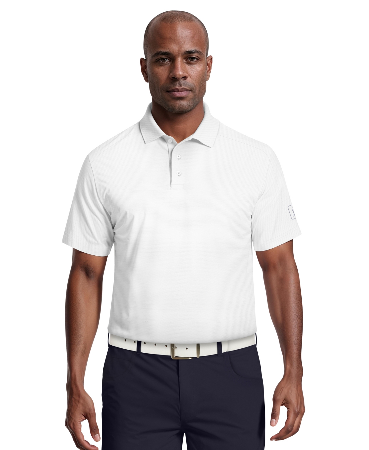 Click here for Pga Tour Mens Solid Cooling Texture Polo Shirt - B... prices