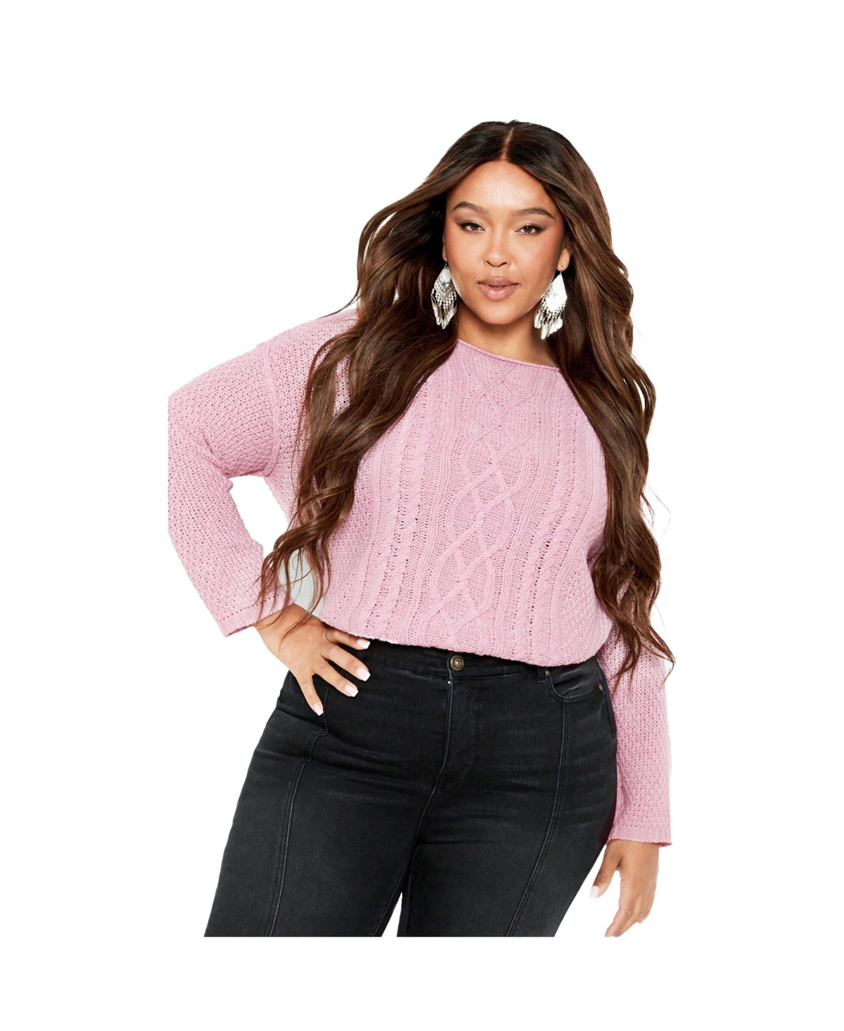 Click here for Avenue Womens Phoenix Sweater - Lilac mist prices
