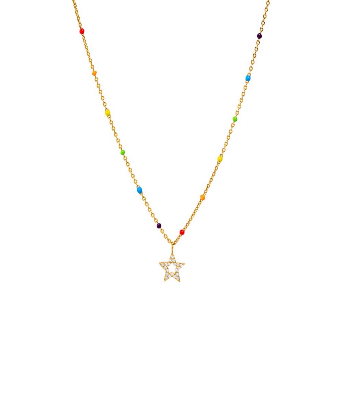 Click here for by Adina Eden Pave Star Multi Color Gold Plated Be... prices