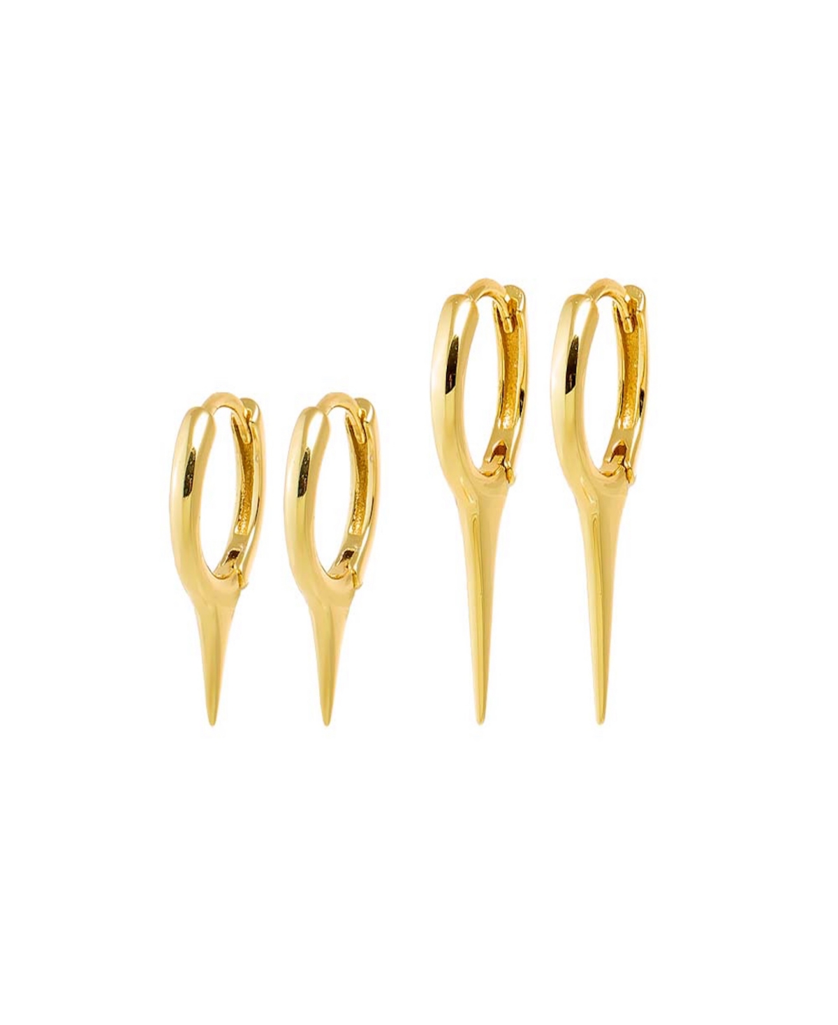 Click here for by Adina Eden Solid Elongated Spike Gold Plated Hu... prices
