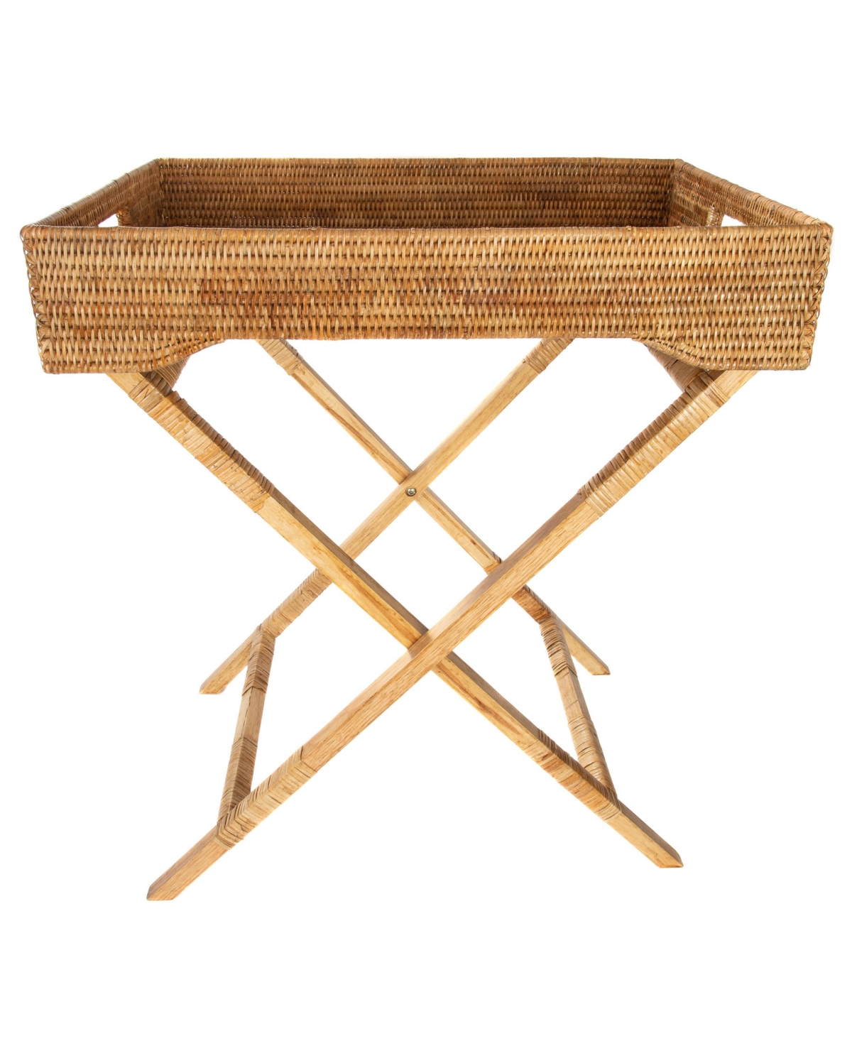 Click here for Artifacts Rattan Butler Tray/Table with Glass Inse... prices