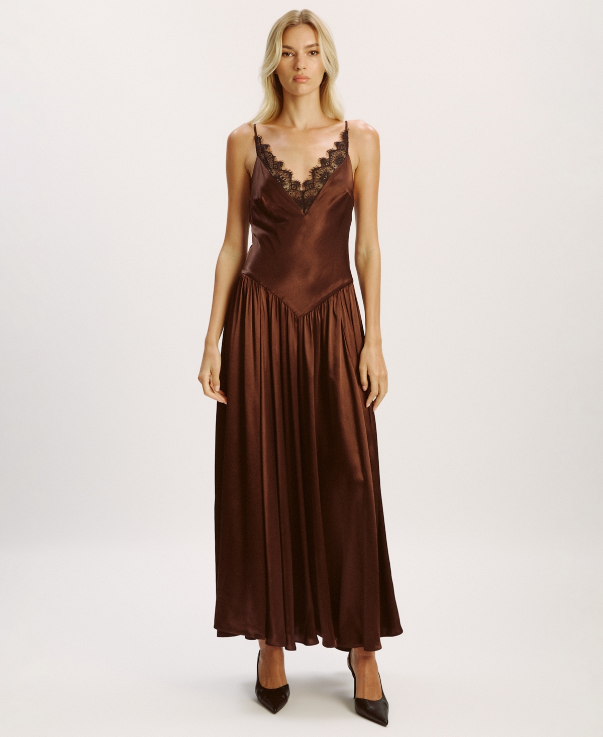 Click here for Bardot Womens Aderia Lace Detail Maxi Dress - Dark... prices