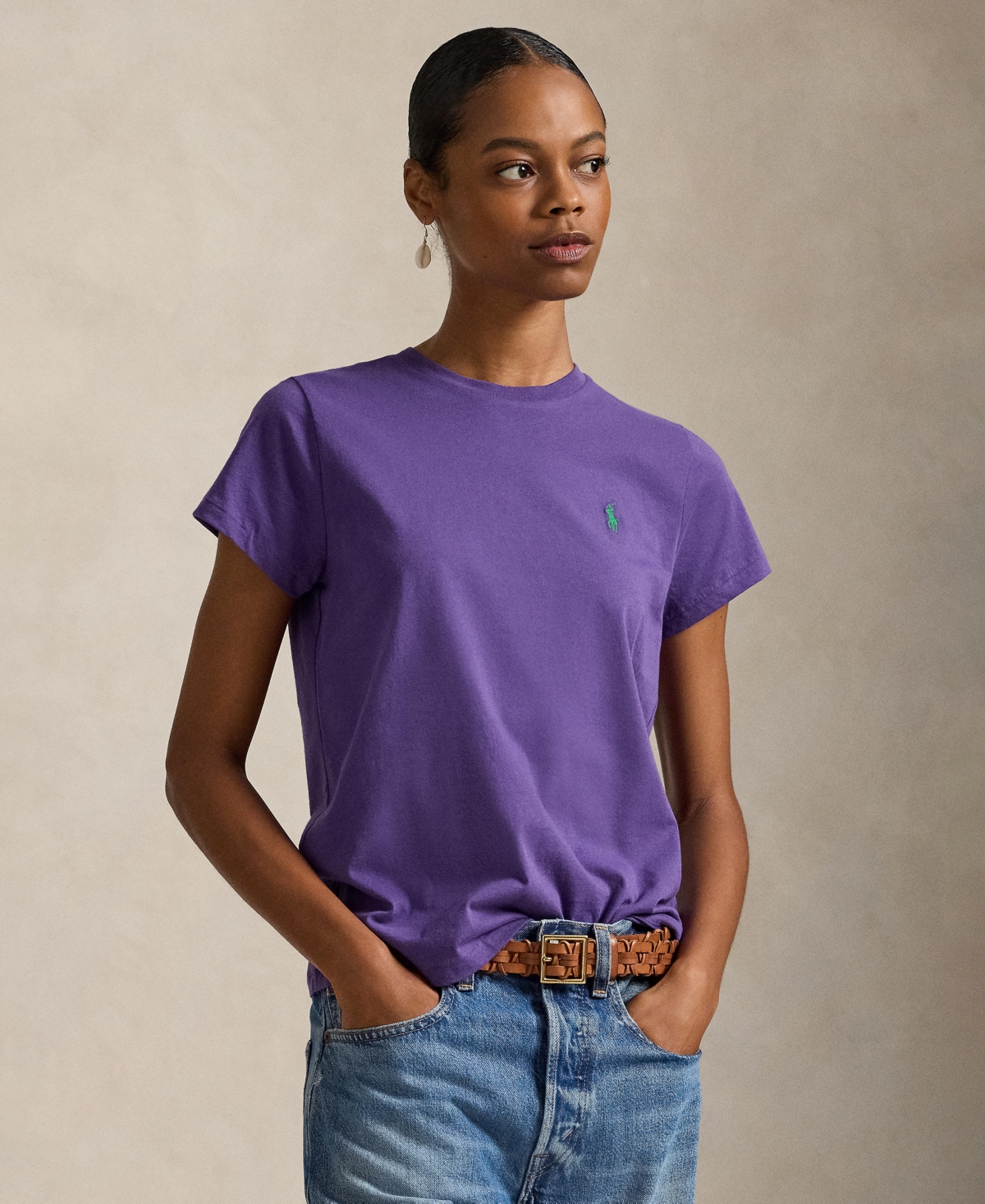 Click here for Polo Ralph Lauren Womens Crew Neck T-Shirt - Purpl... prices