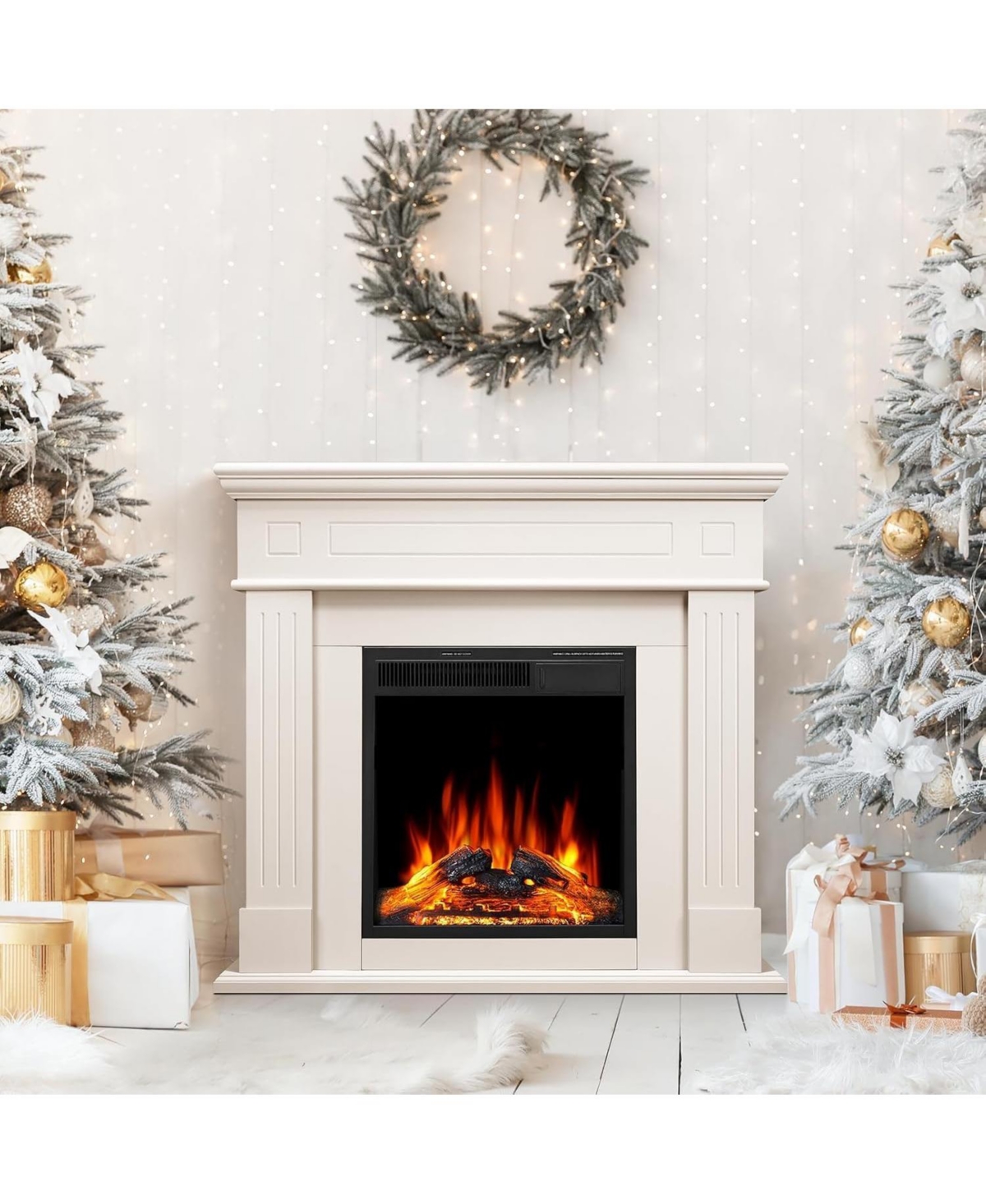 Click here for Cowsar 44" Electric Fireplace with Mantel  Fr... prices