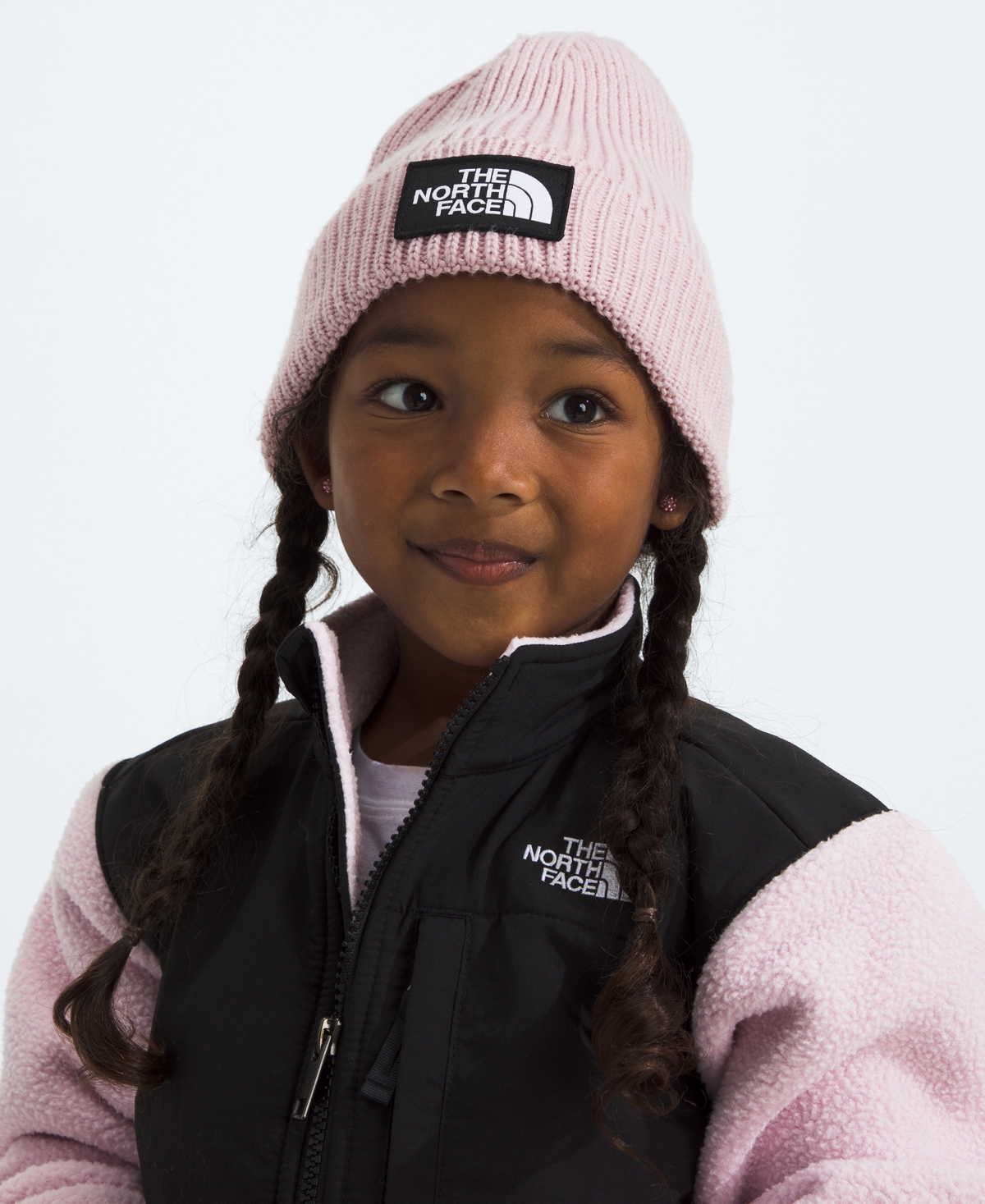 Click here for The North Face Girls 6-14 Box Logo Cuffed Rib-Knit... prices