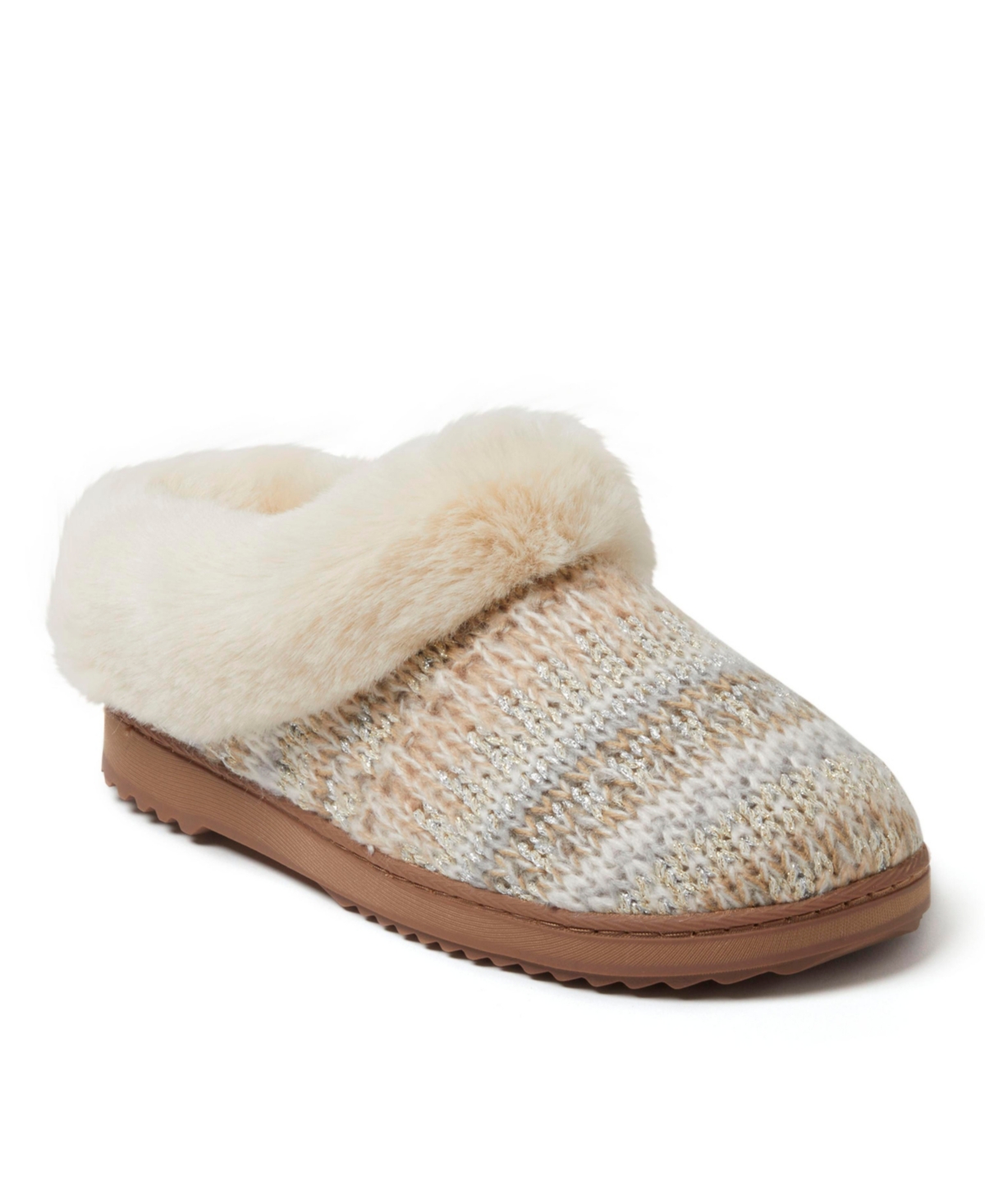 Click here for Dearfoams Womens Hannah Festive Knit Clog House Sh... prices