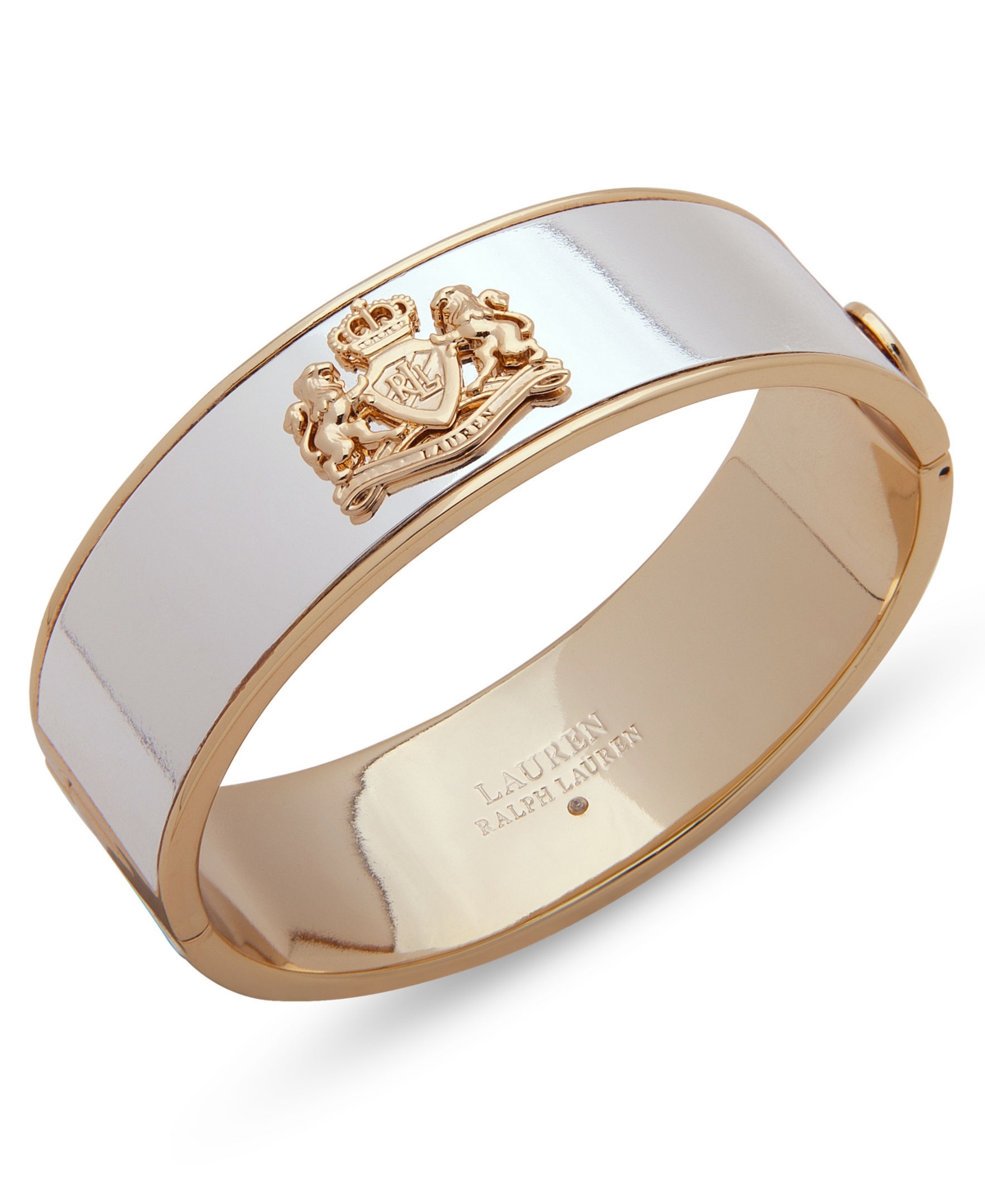Click here for Lauren Ralph Lauren Two-Tone Crest Bangle Bracelet... prices