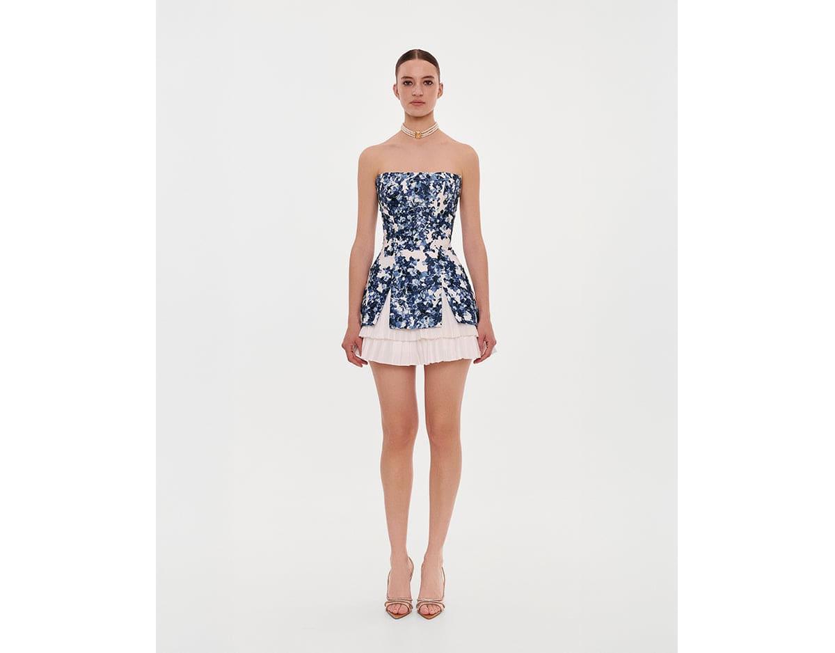 Click here for Milla Womens Strapless Mini Dress With Accent Laci... prices