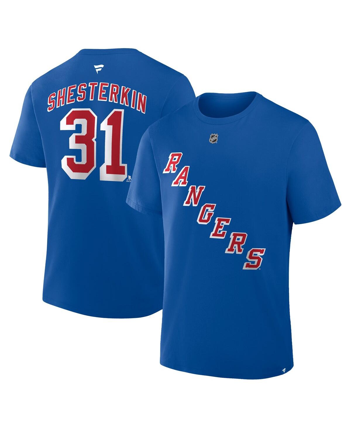 Click here for Fanatics Mens Igor Shesterkin Blue New York Ranger... prices