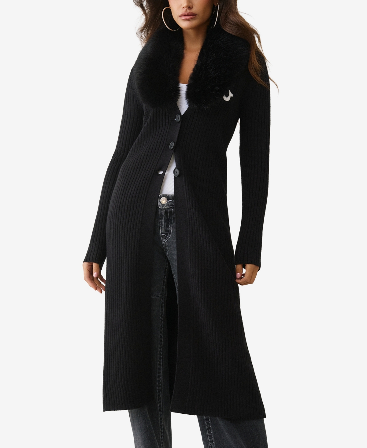 Click here for True Religion Womens polyester Duster Cardigan - J... prices