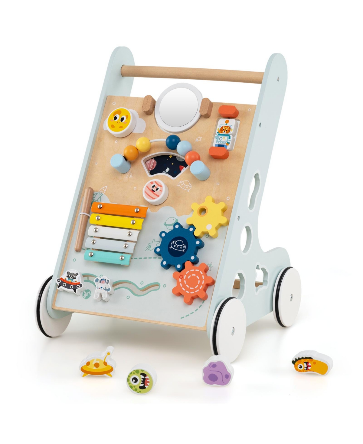 Click here for Gymax Toddler Wooden Walker Push & Pull Learning A... prices