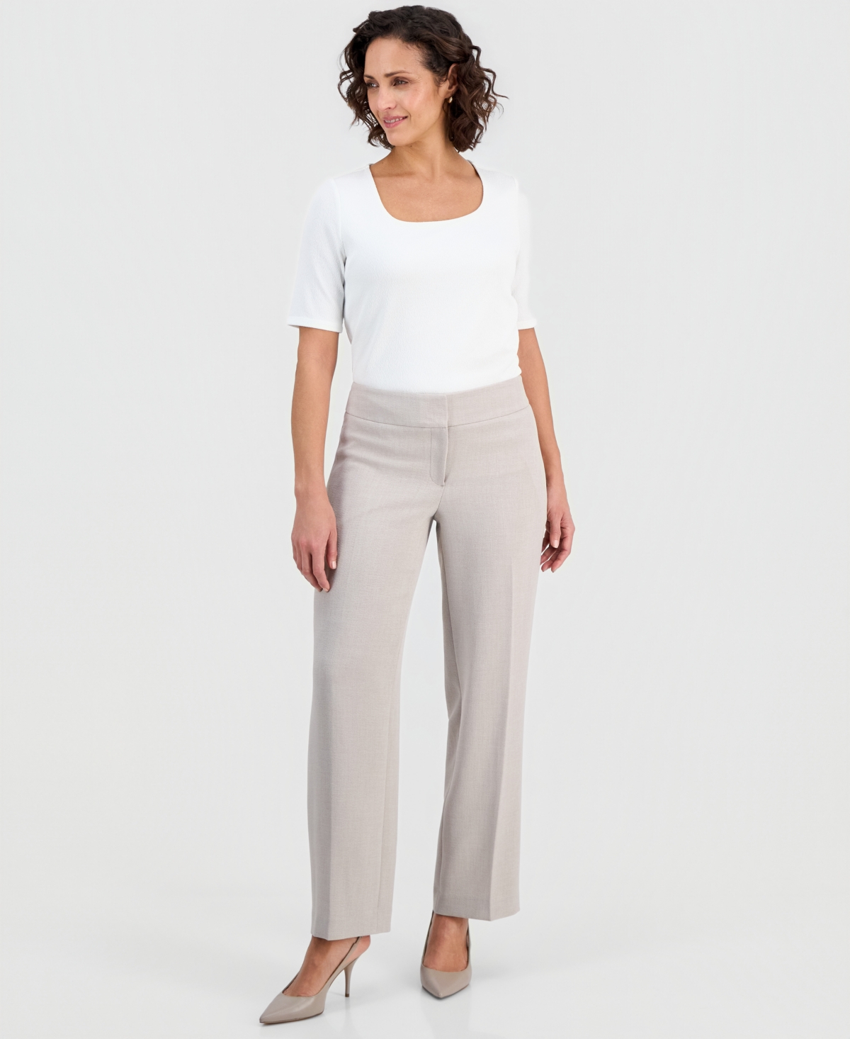 Click here for Kasper Womens Wide-Leg Smooth-Front Pants - Summer... prices