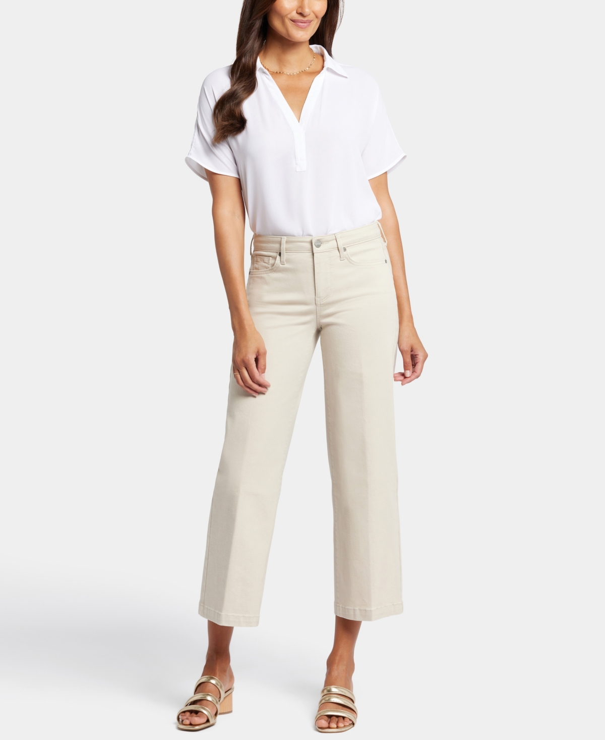 Click here for Nydj Womens Teresa Wide Leg Ankle Jeans - Feather prices