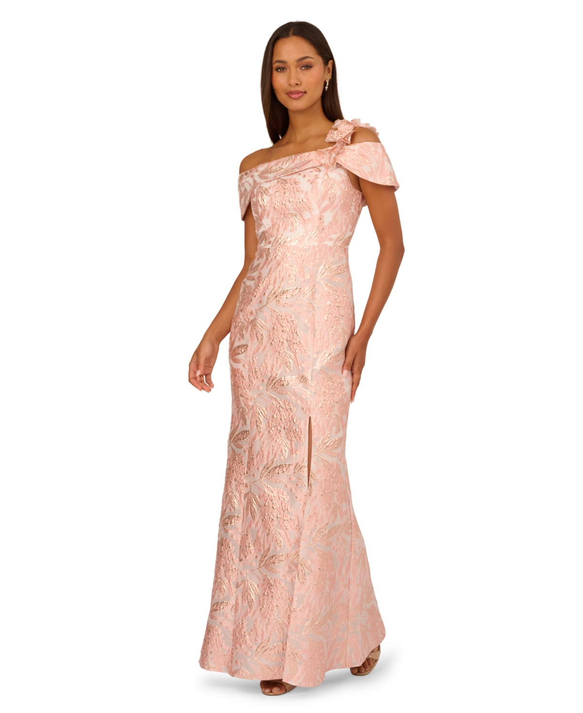 Click here for Adrianna Papell Womens 3D Floral Jacquard Off-The-... prices