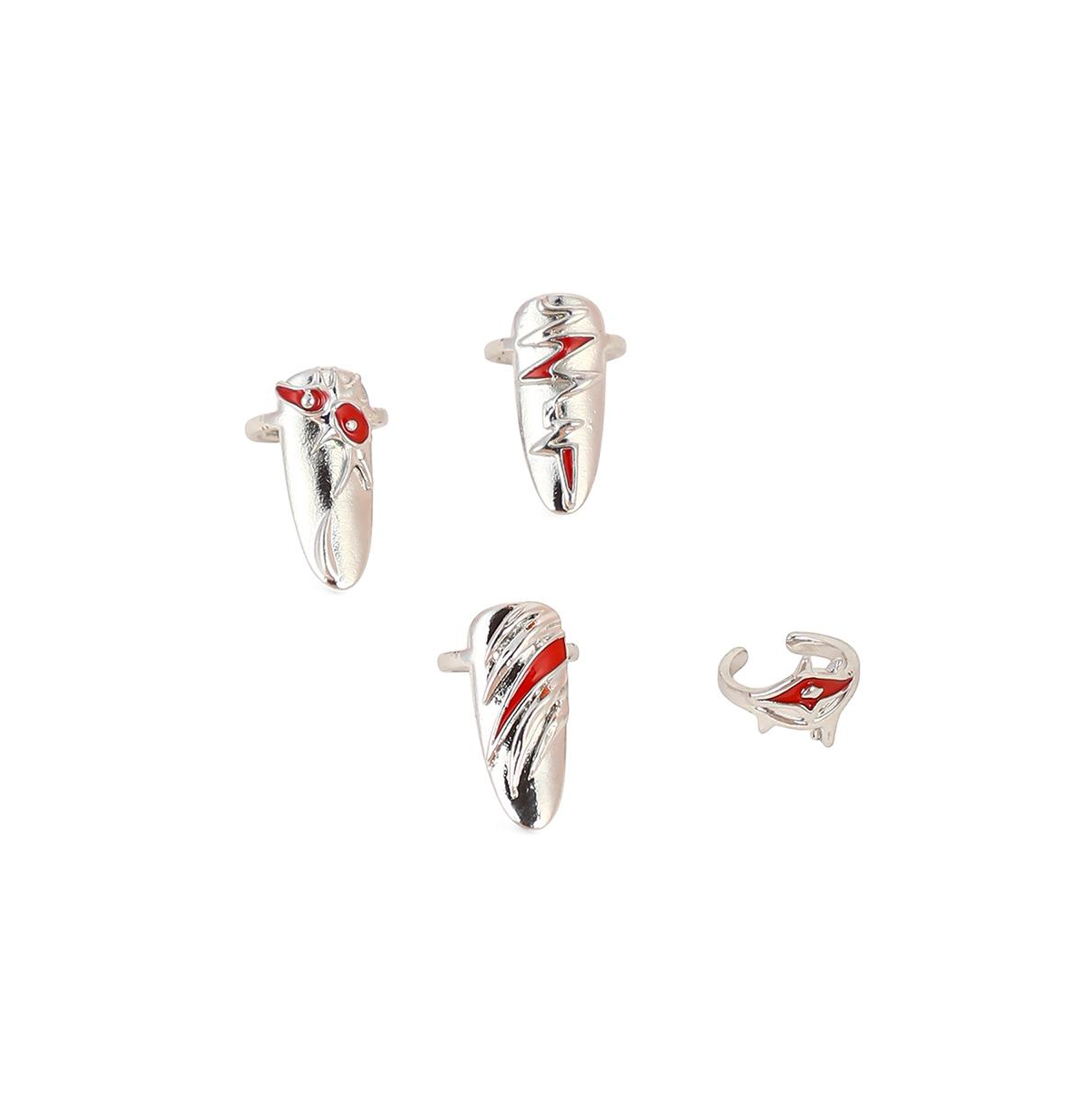 Click here for Womens The Wonder-Woman Nail Rings - Metallic Silv... prices