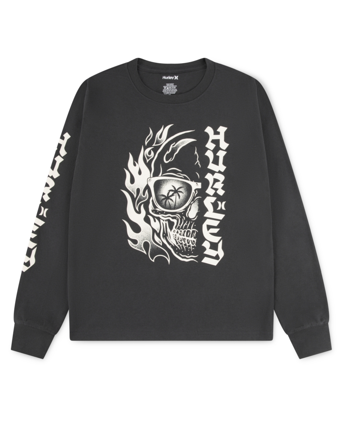 Click here for Hurley Boys 8-20 Skull Split Long-Sleeve T-Shirt -... prices
