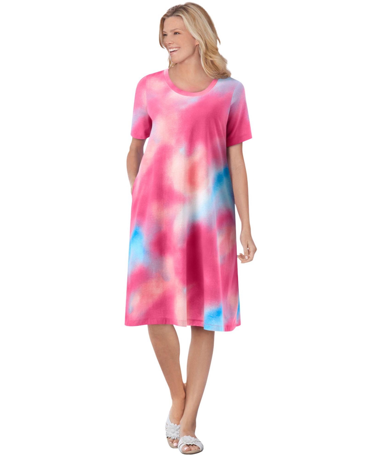 Click here for Woman Within Womens Plus Size Perfect Short-Sleeve... prices