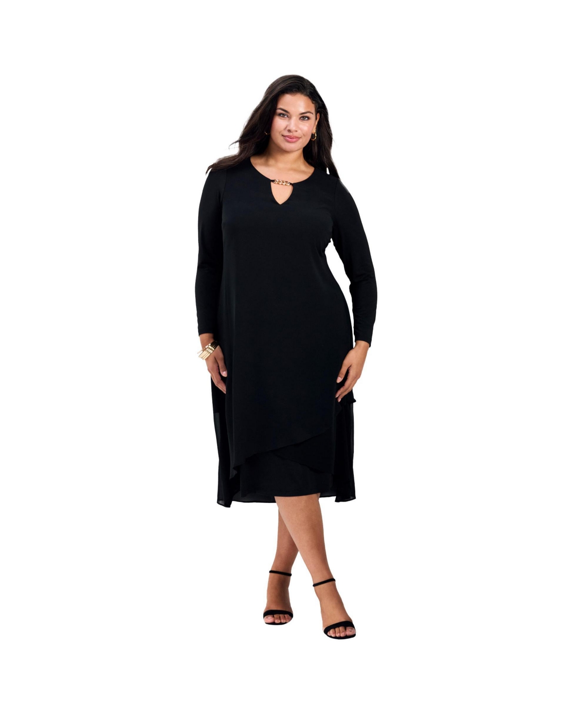 Click here for Avenue Womens Plus Size Fantasia Chiffon Dress - B... prices