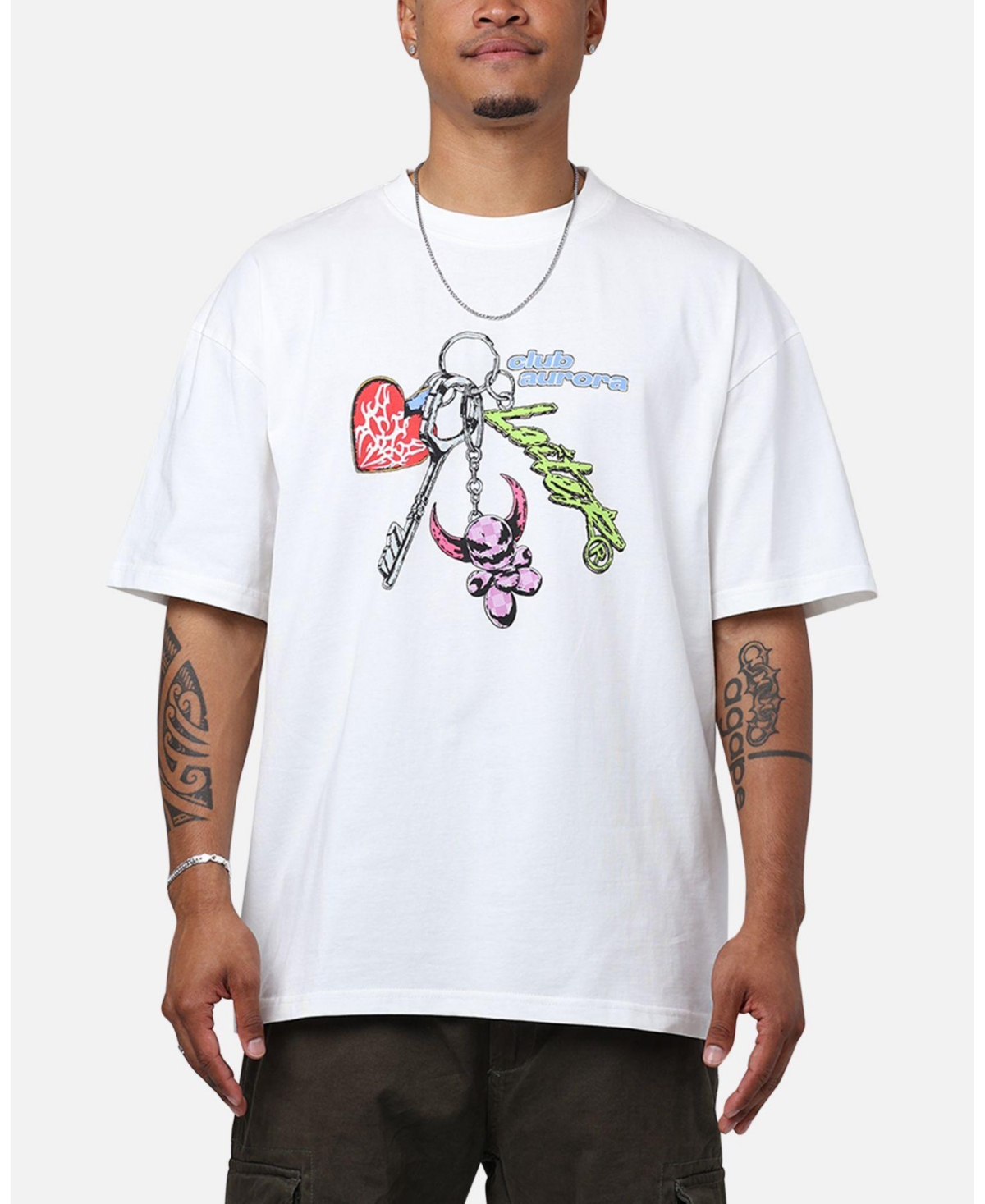 Click here for Loiter Mens Key Bump Std Tee - White prices